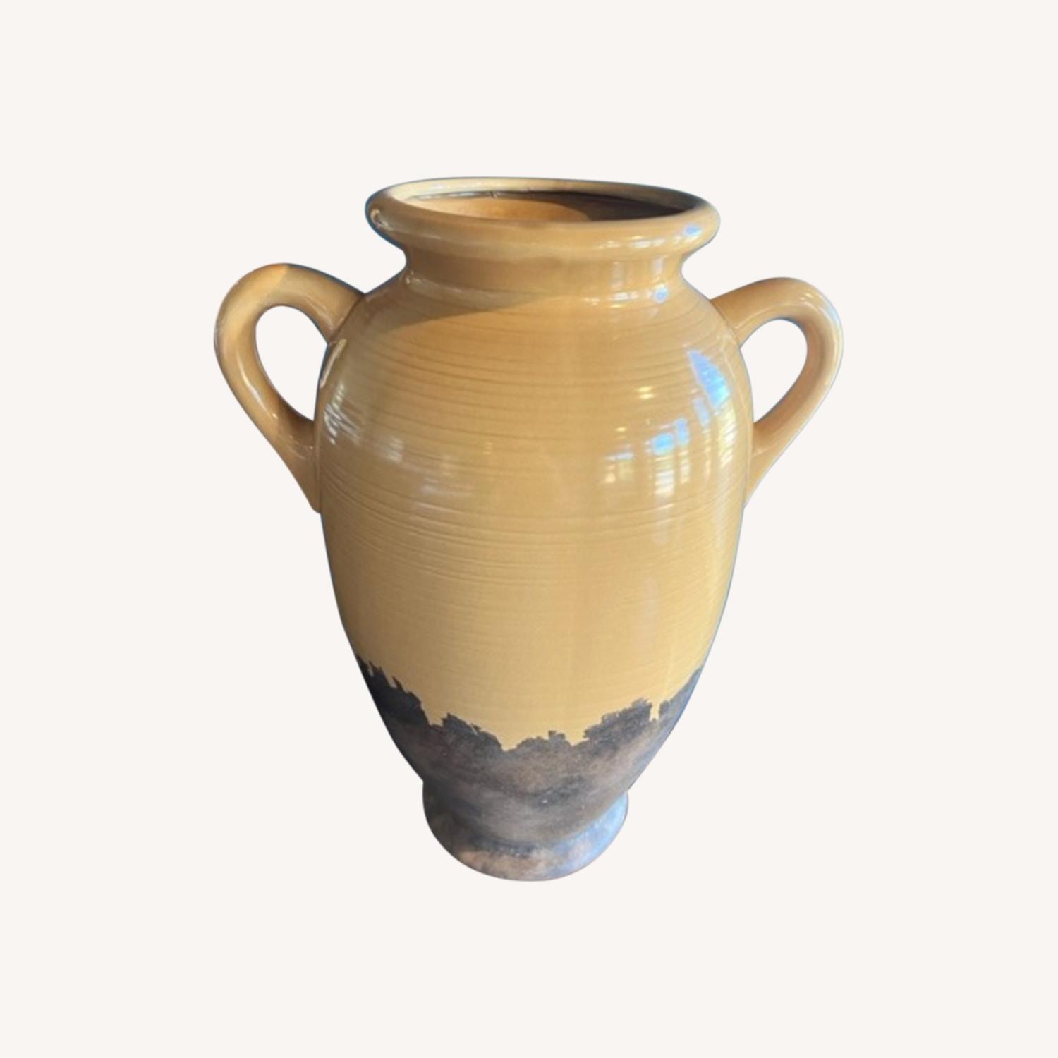 Yellow Pottery Vase - AptDeco
