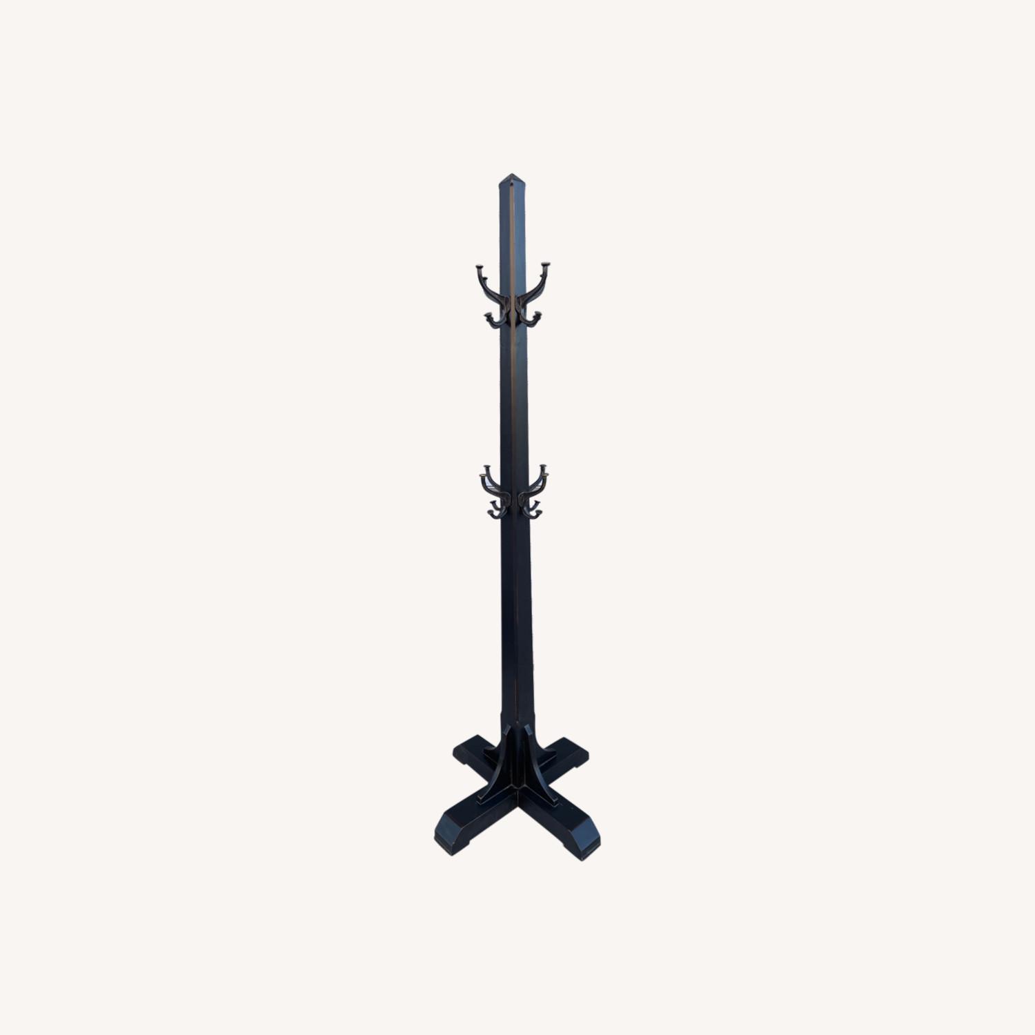 Black Metal Coat and Hat Rack - AptDeco