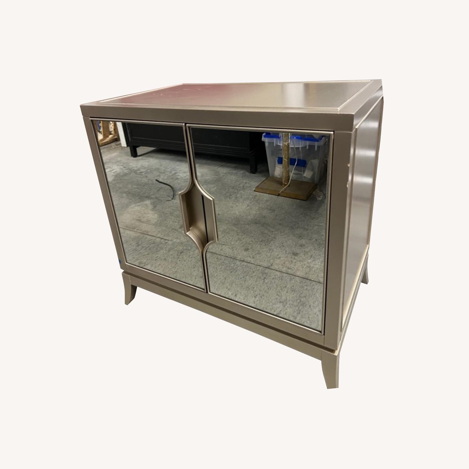 2 - Mirrored Compositions Nightstands - AptDeco