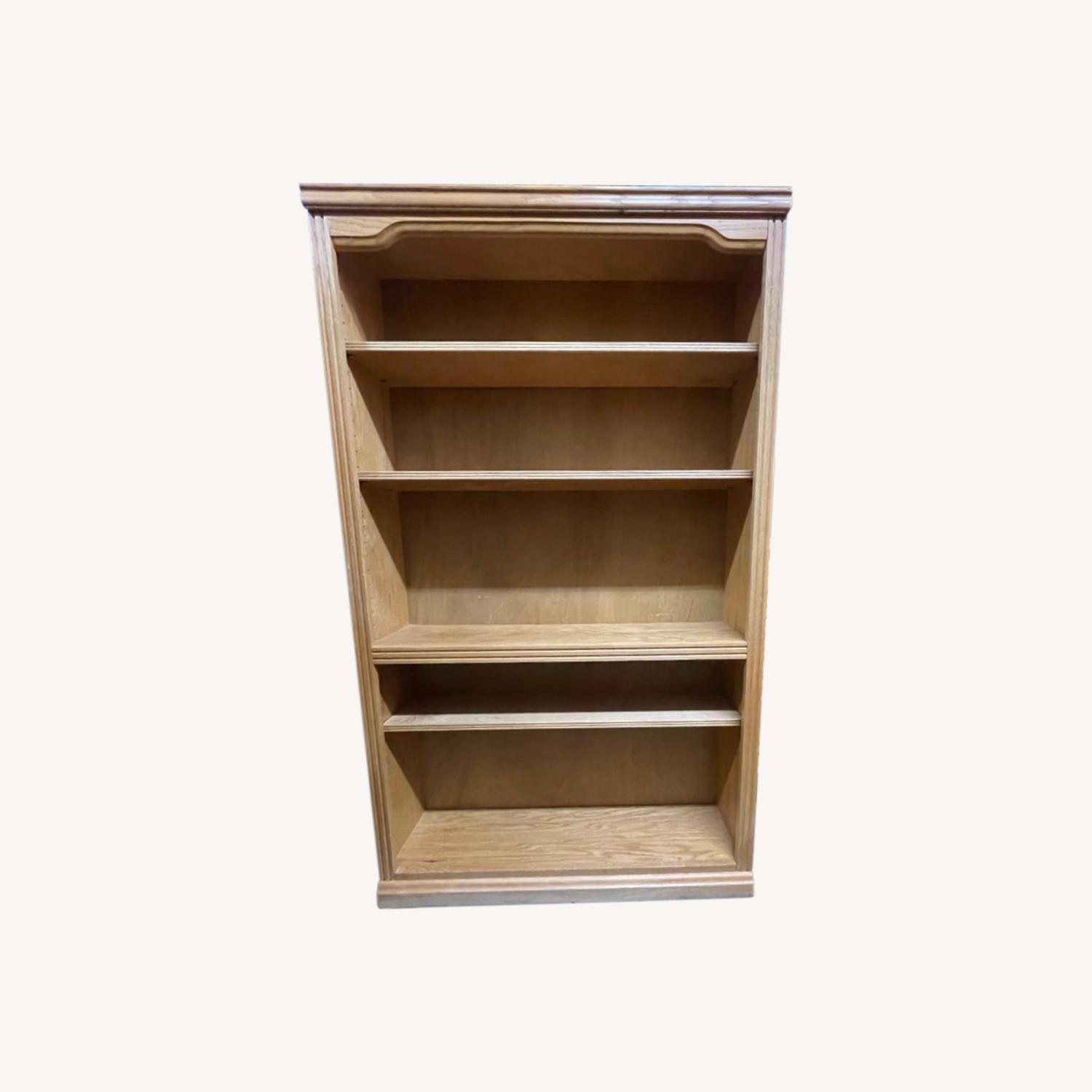 Vintage 1980s Solid Wood Bookcase - AptDeco