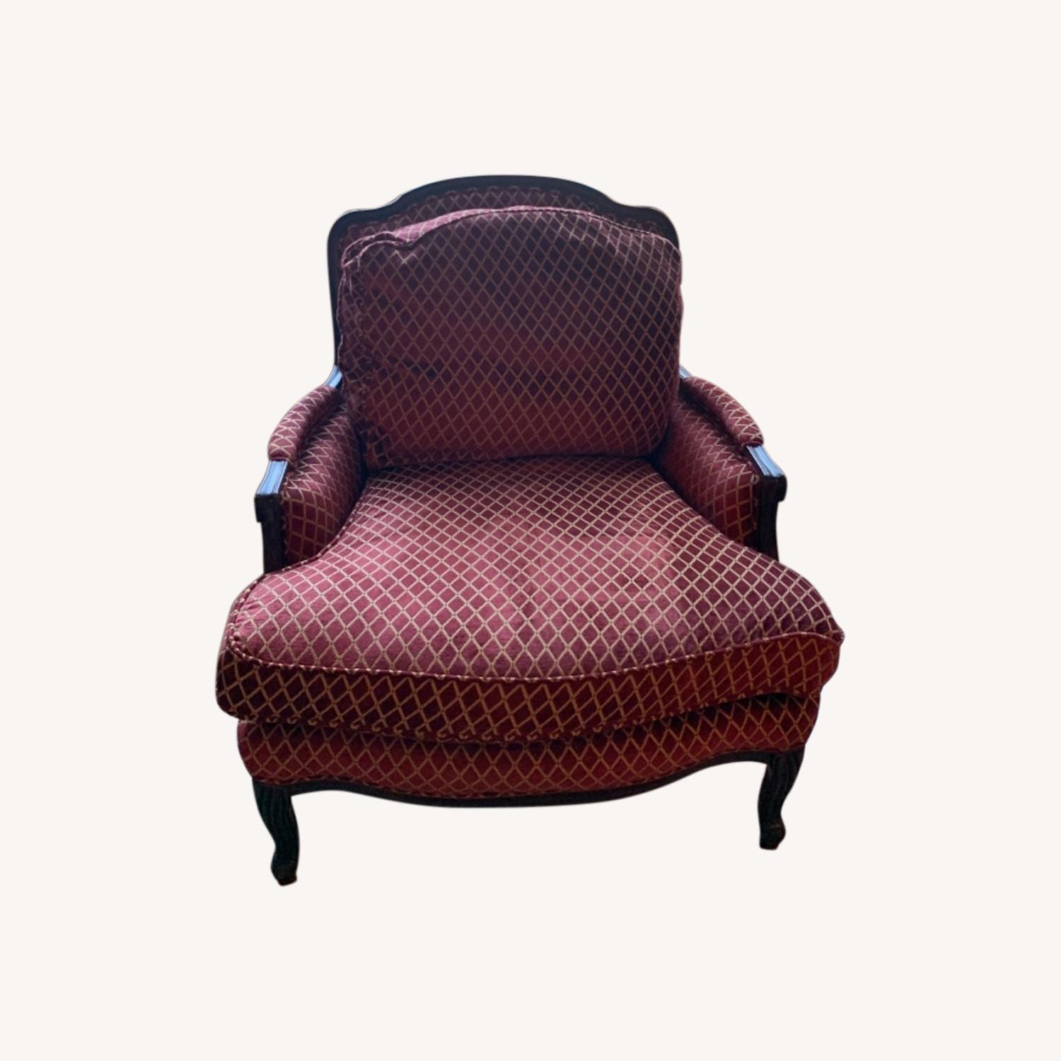 Maroon Armchair - AptDeco