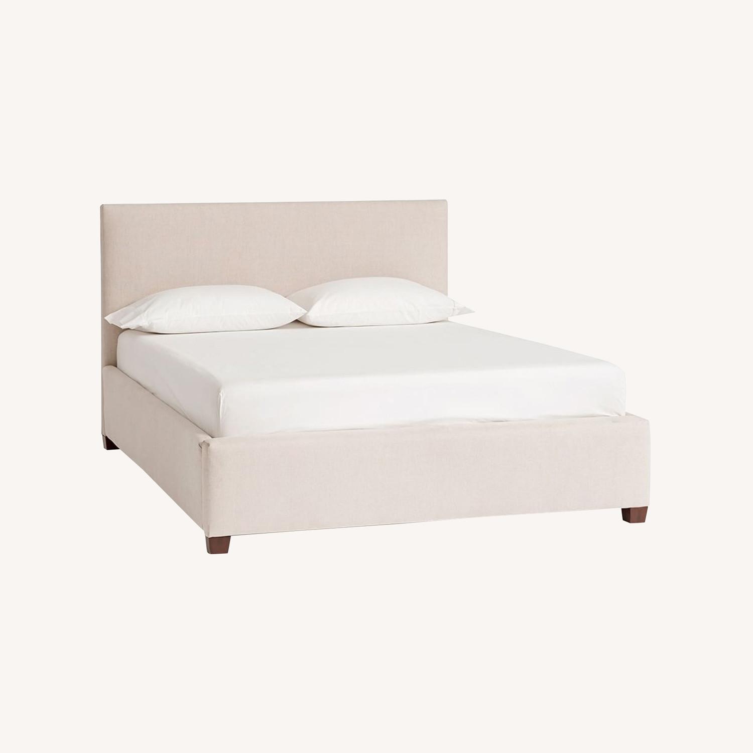 Pottery Barn Raleigh Square Upholstered Low Bed - AptDeco