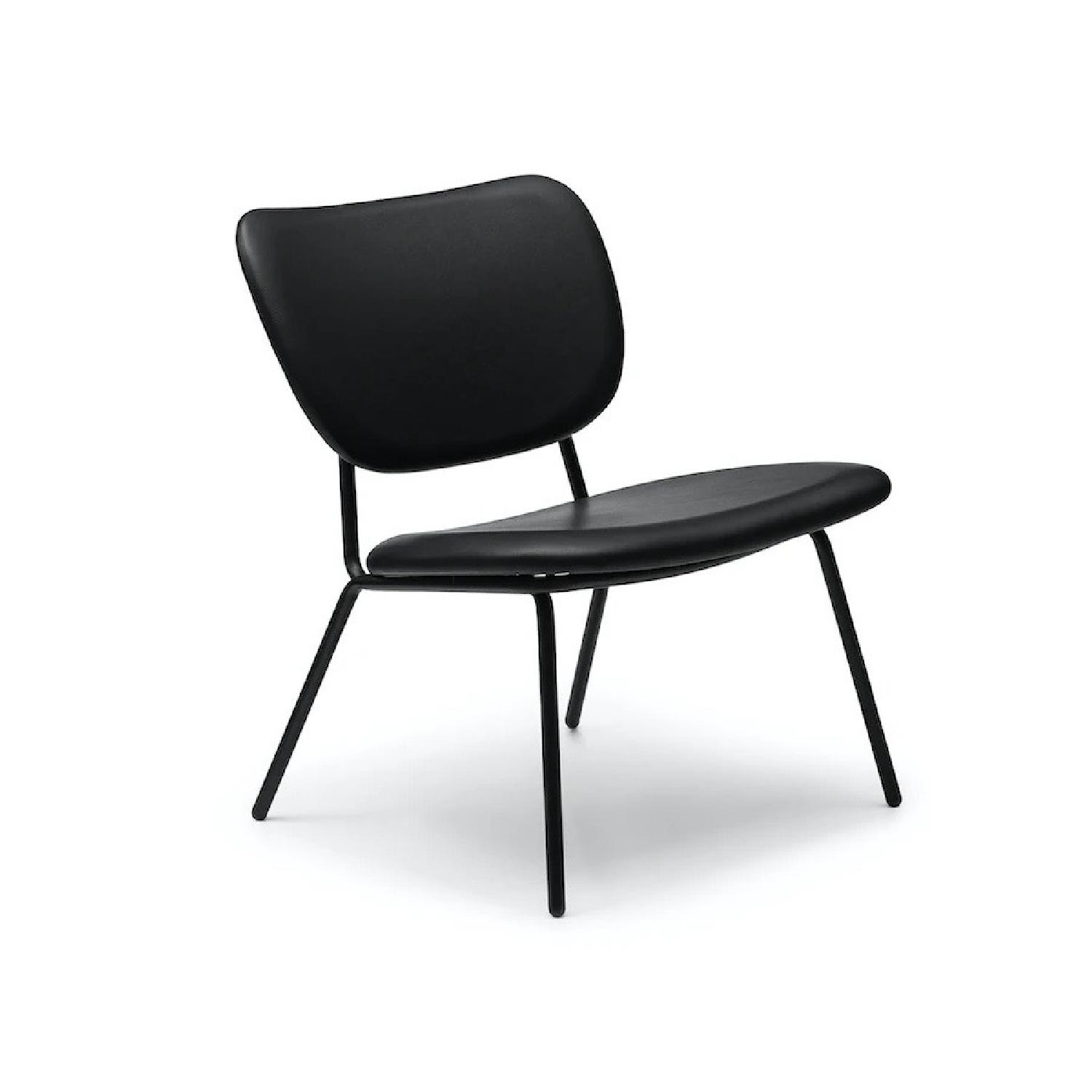 Harper Lounge Chair, Black Leather - AptDeco