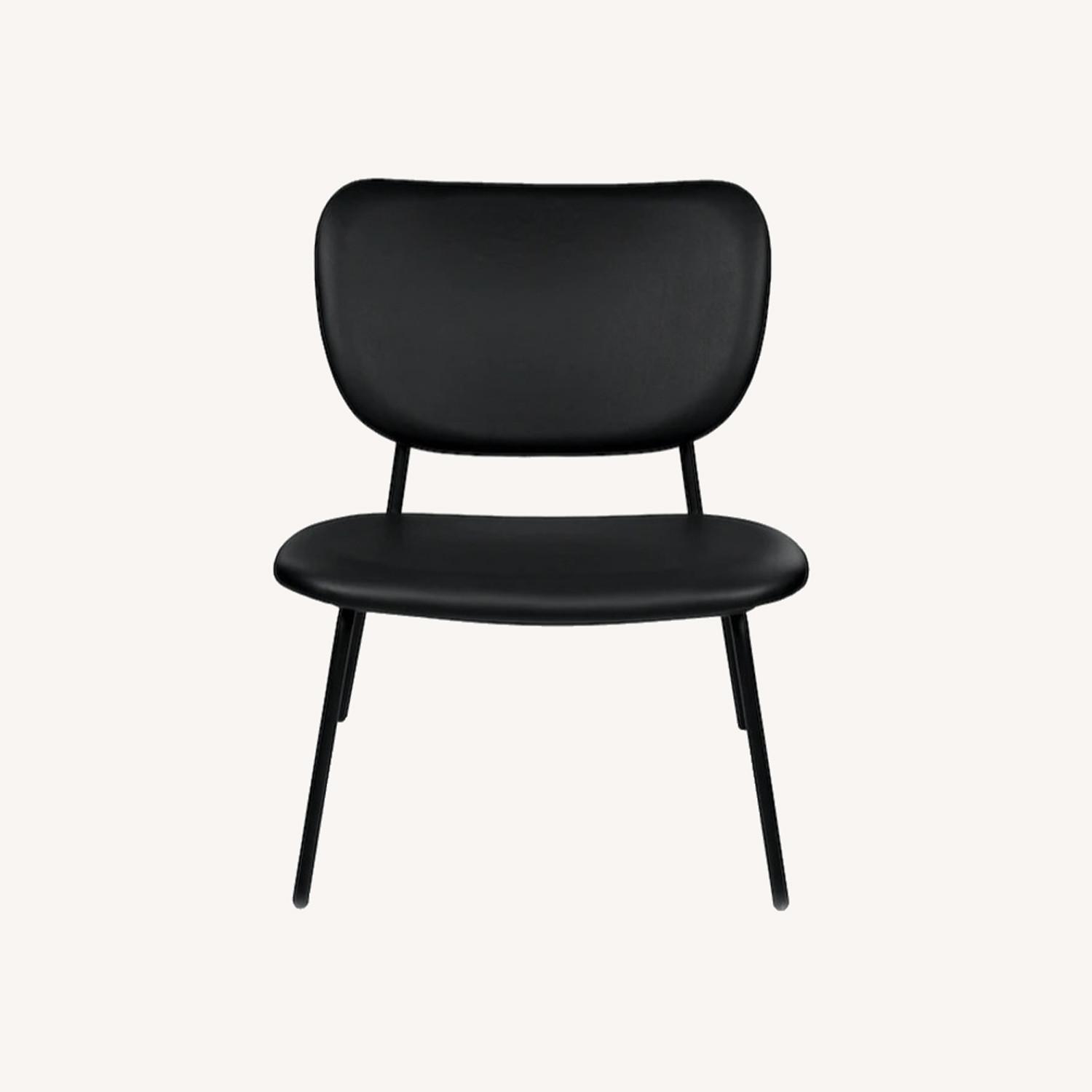 Harper Lounge Chair, Black Leather - AptDeco