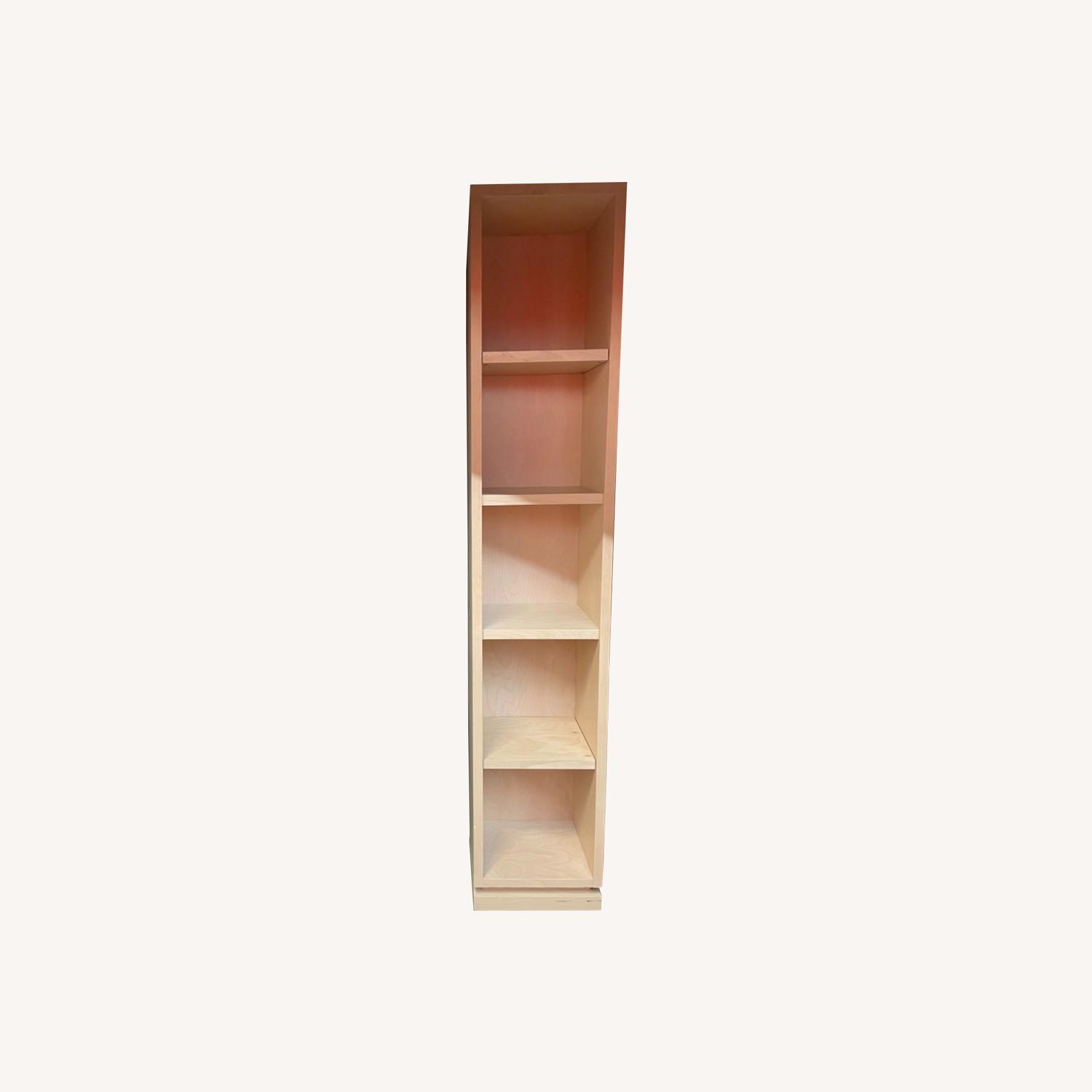 Huppe Otello White Birch Wood Narrow Bookcase - AptDeco