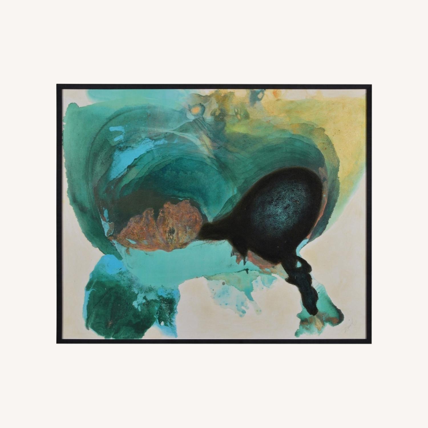 Ren-Wil Inc "Griffin" Framed Abstract Painting on Canvas - AptDeco