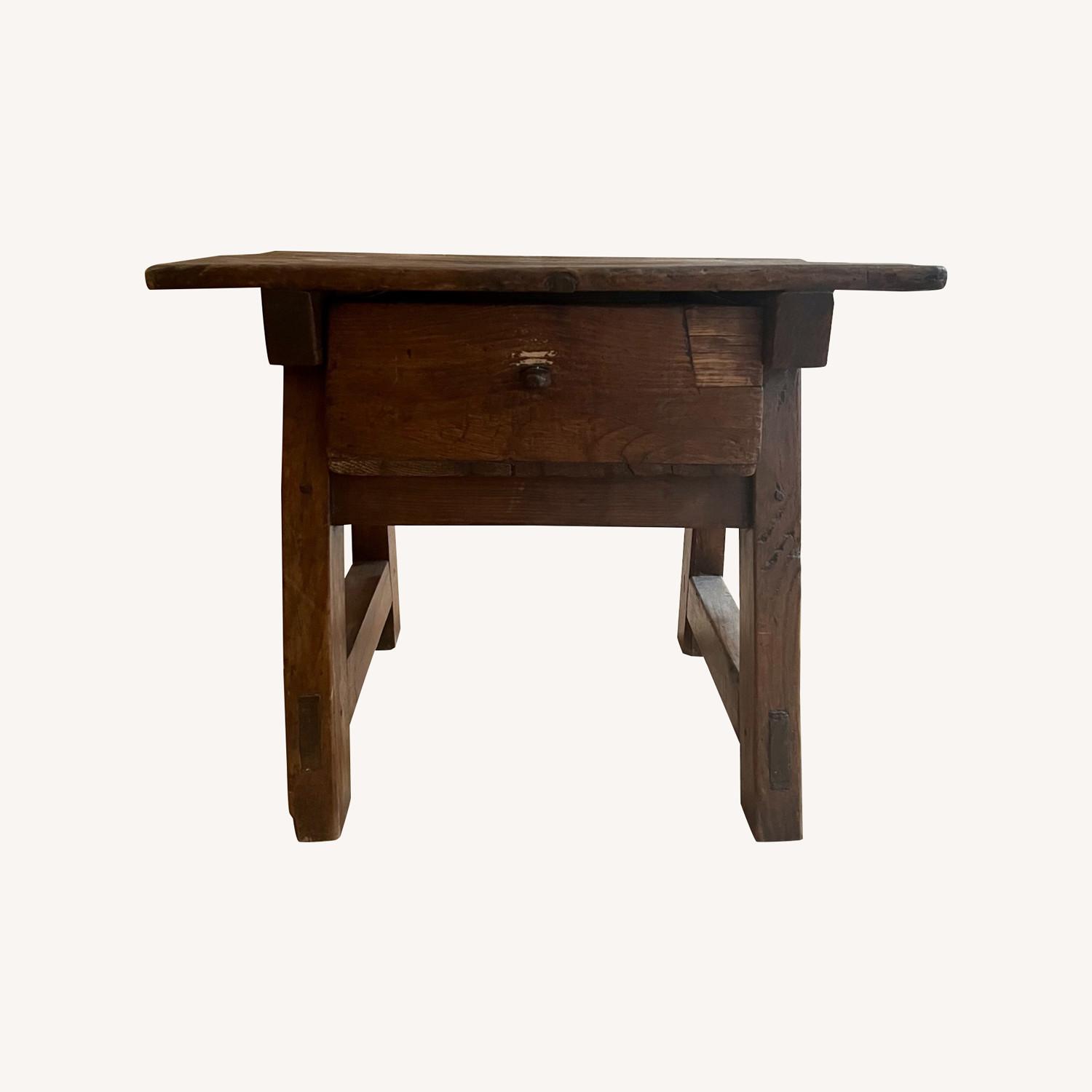 Vintage Wood Side Table - AptDeco