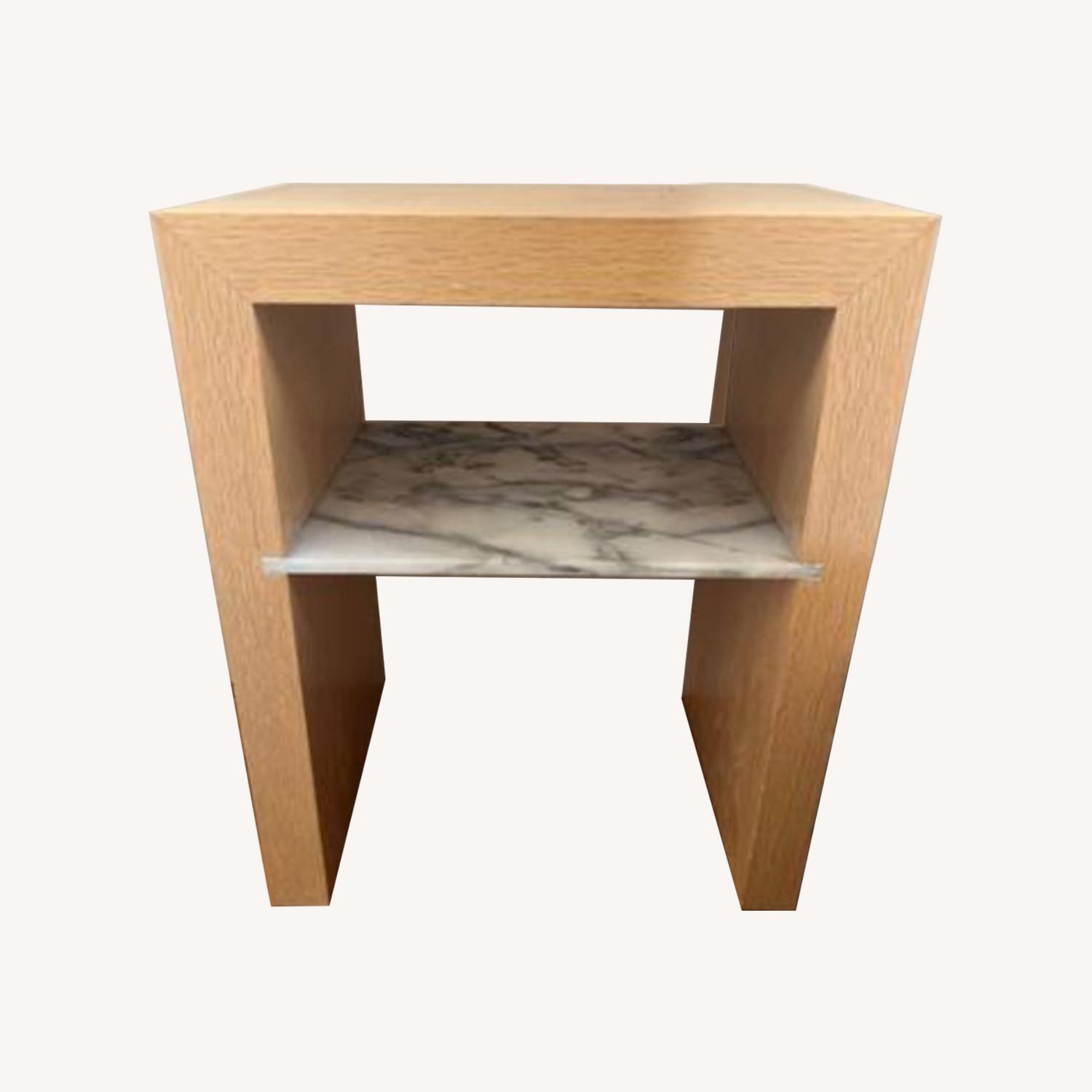 Taylor Made Custom Wood and Marble Bedside Tables - AptDeco