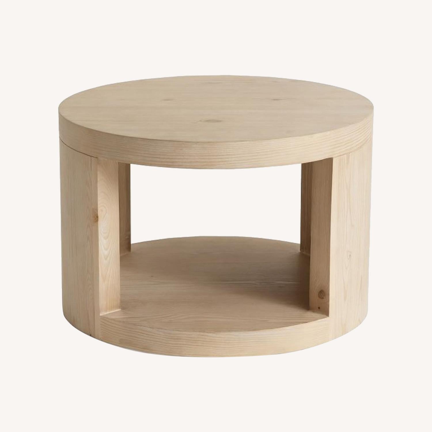 Pottery Barn Folsom Round Nesting Coffee Table - AptDeco