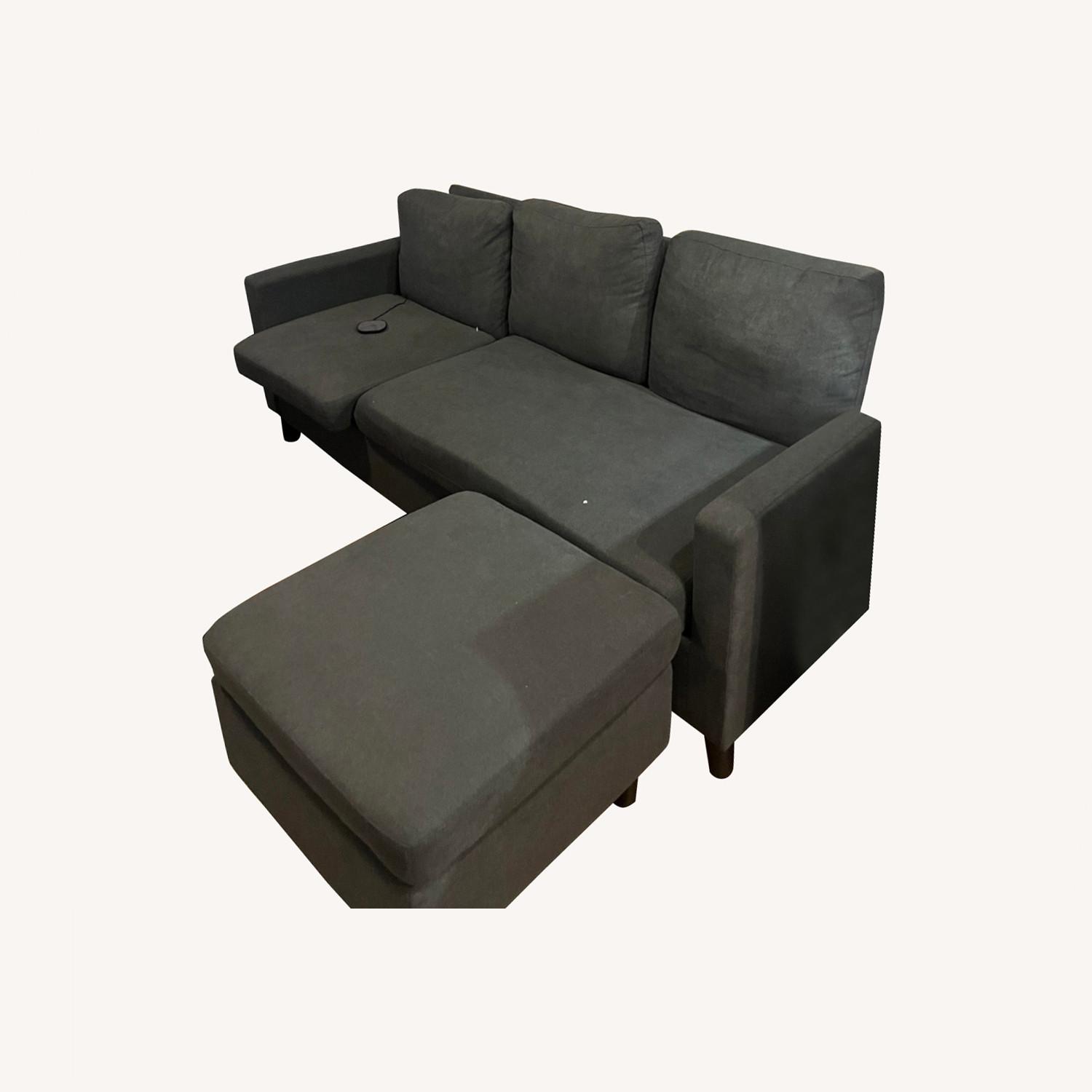 Blue Sectional Couch - AptDeco
