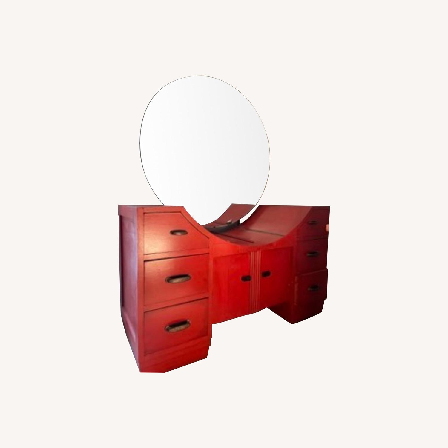Vintage Red Vanity - AptDeco
