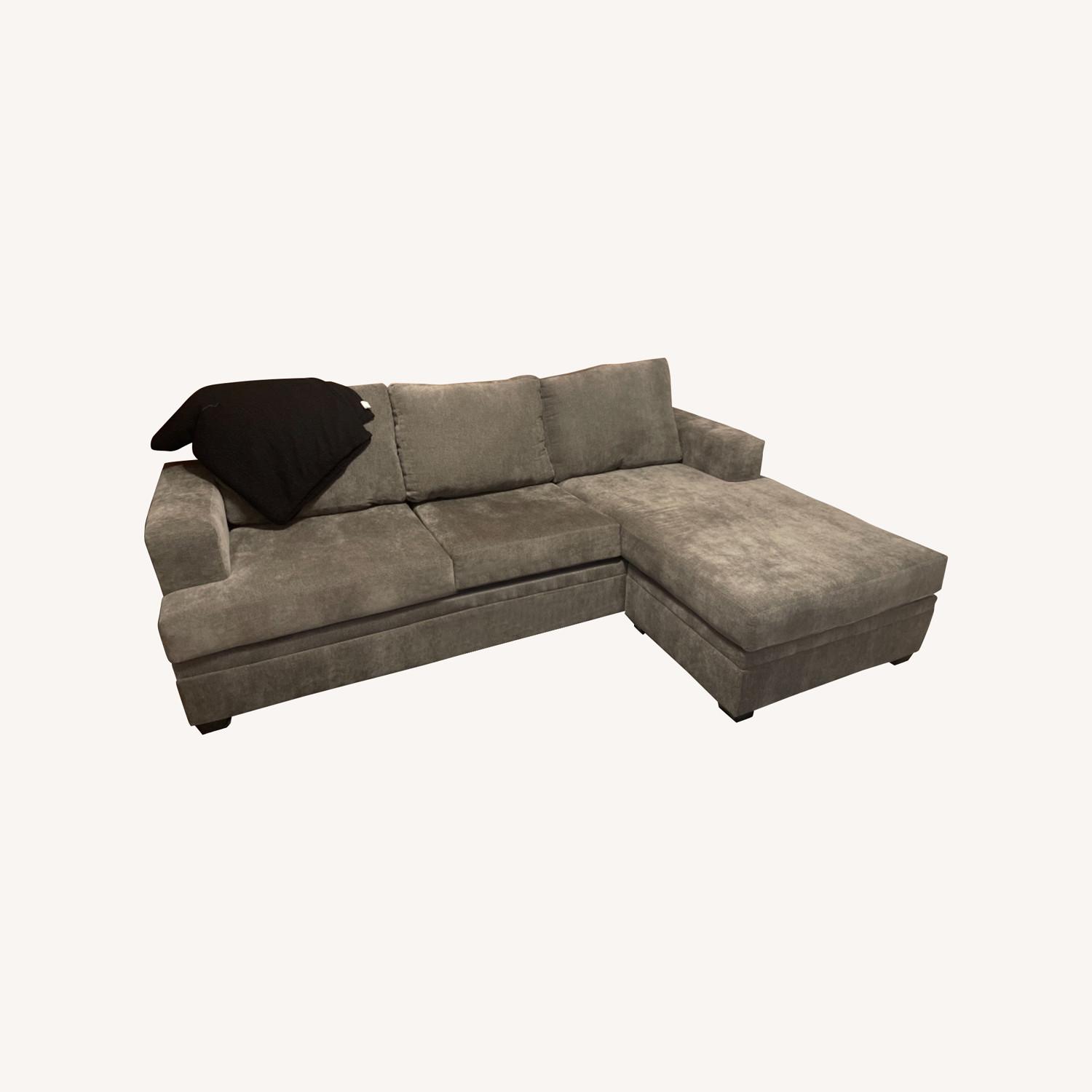 Living Spaces Couch w/ Reversible Chaise - AptDeco