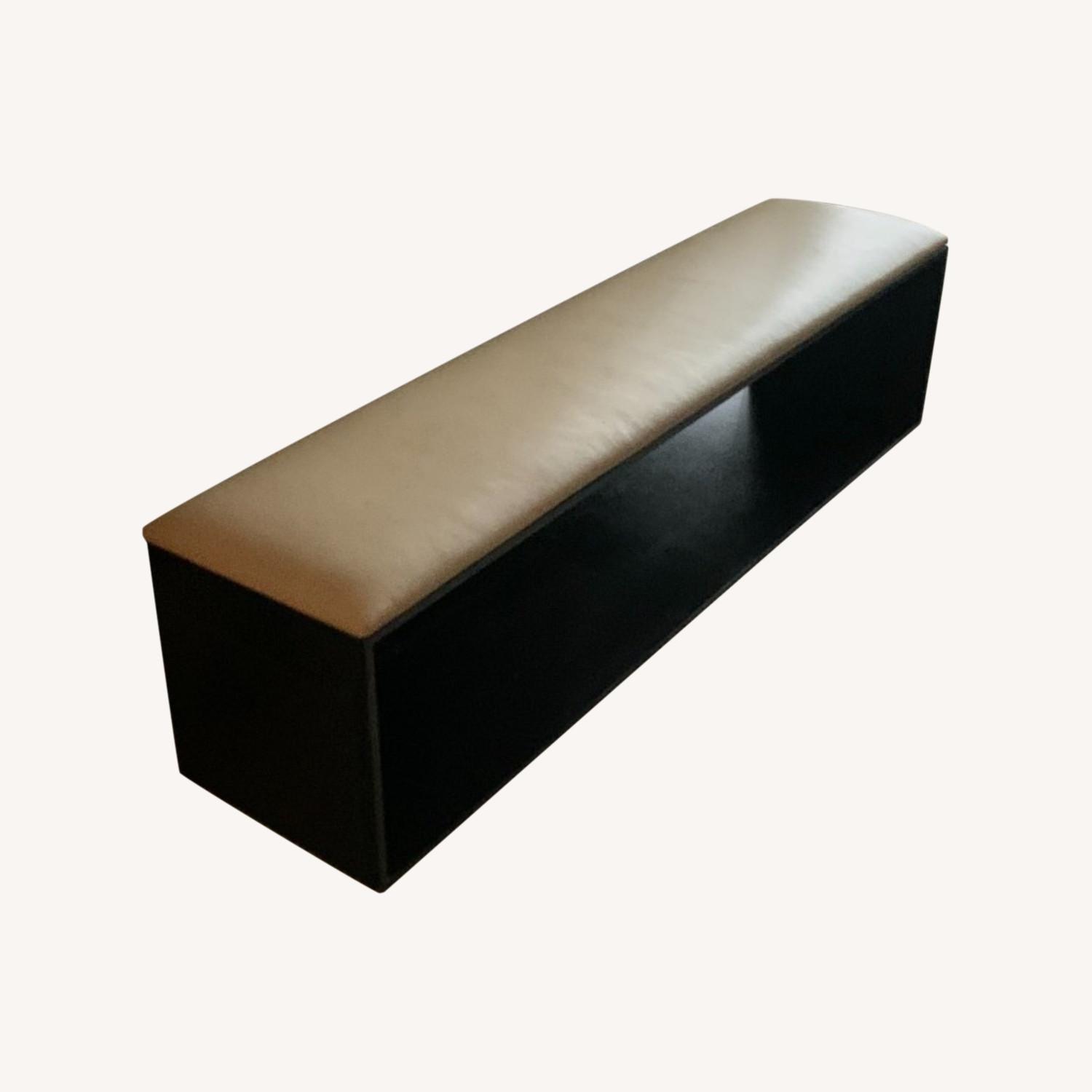 Holly Hunt 5' Long Leather and Metal Bench - AptDeco