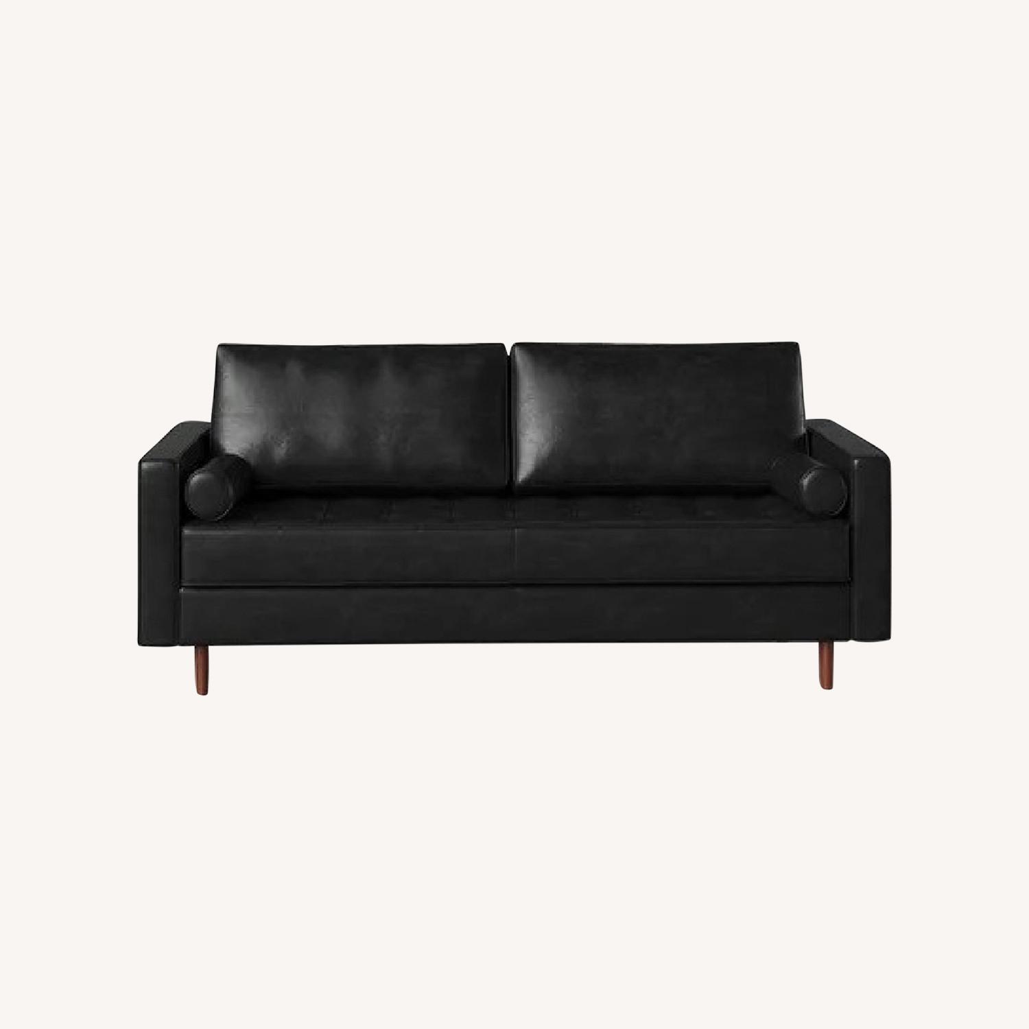 AllModern Chic Leather Sofa - AptDeco