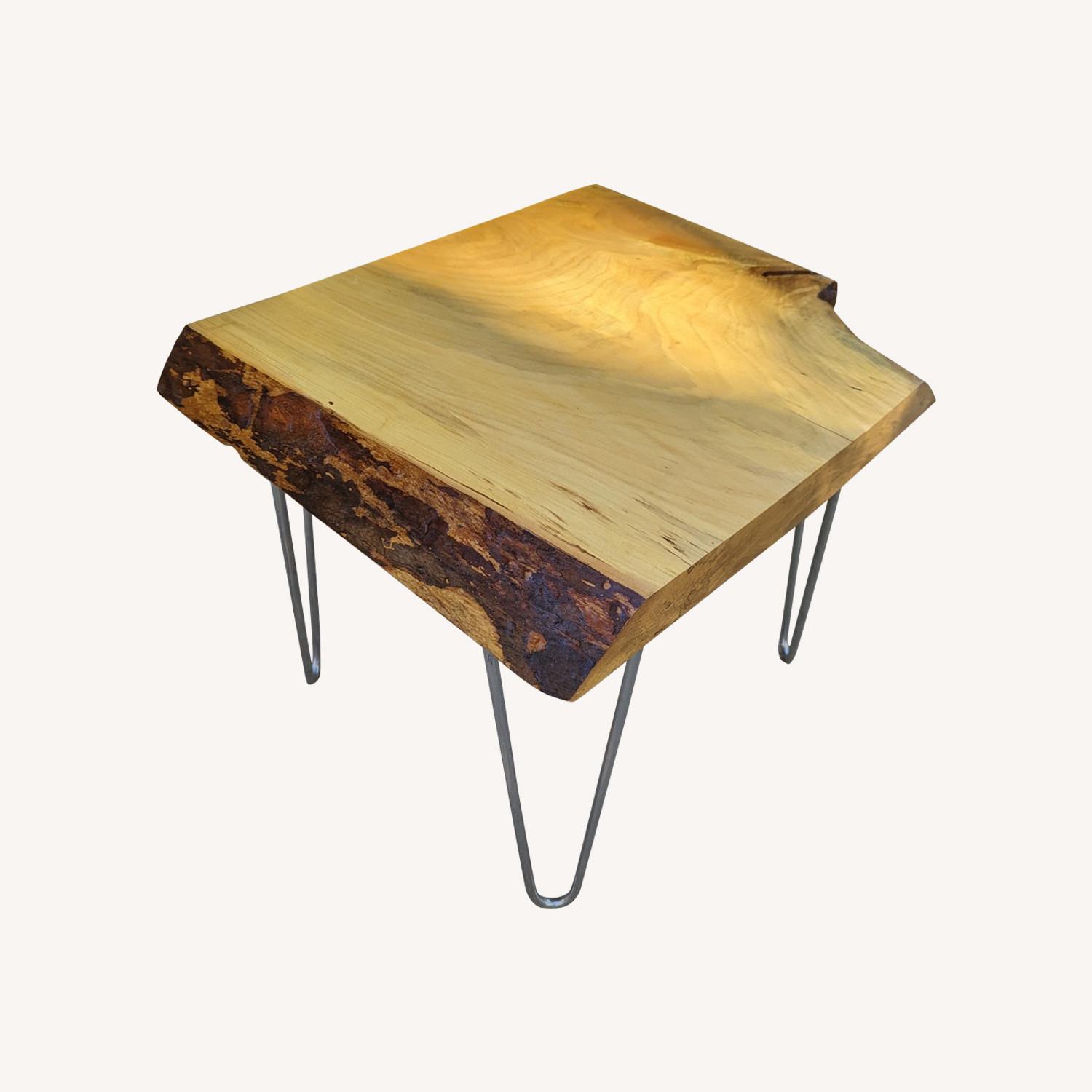 Reclaimed Evanston Maple, Live Edge Coffee Table - AptDeco