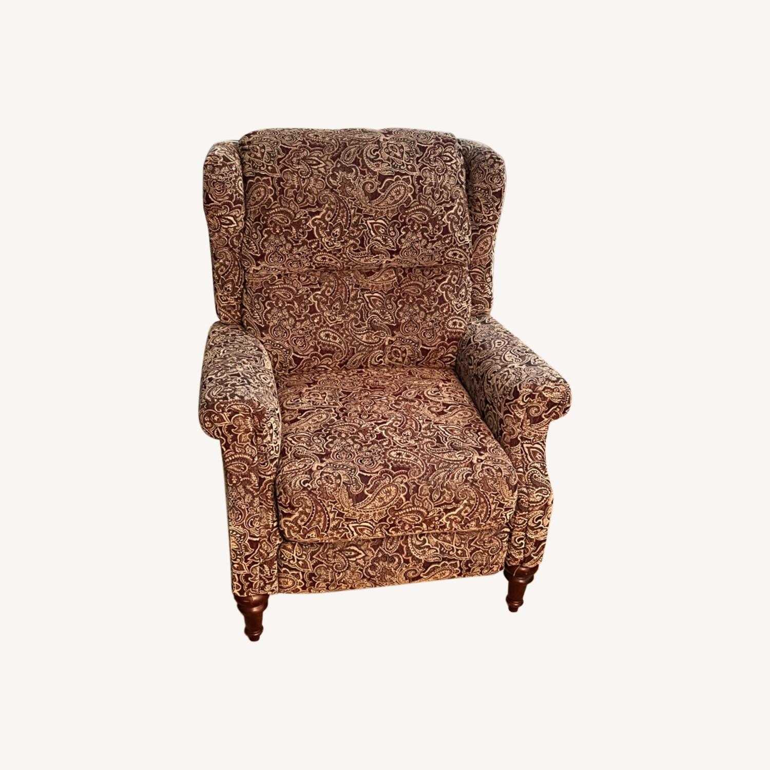Recliner Light Brown Paisley Pattern - AptDeco