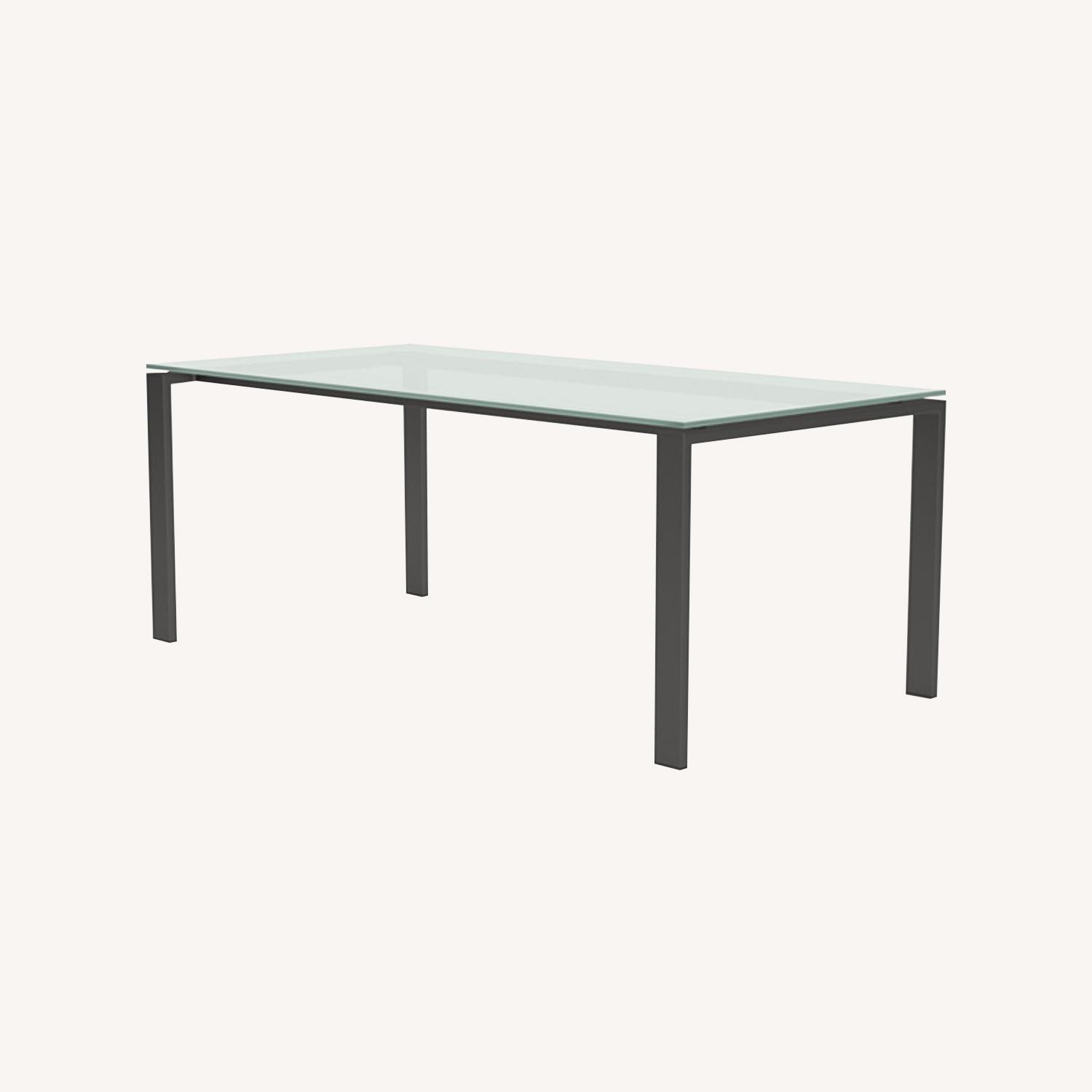 Room & Board Rand Frosted Glass Dining Table - AptDeco