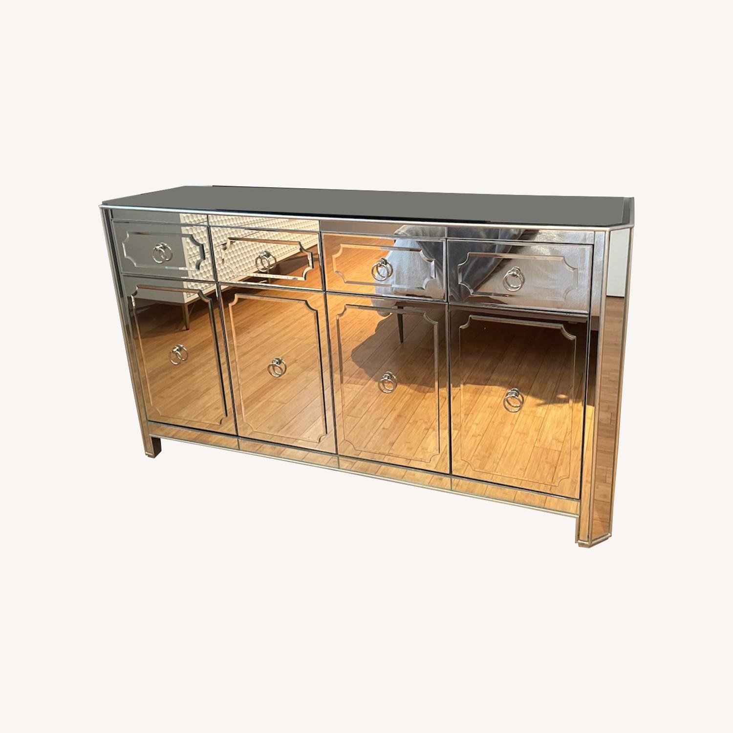 Z Gallerie Mirrored Buffet Storage Unit Media - AptDeco