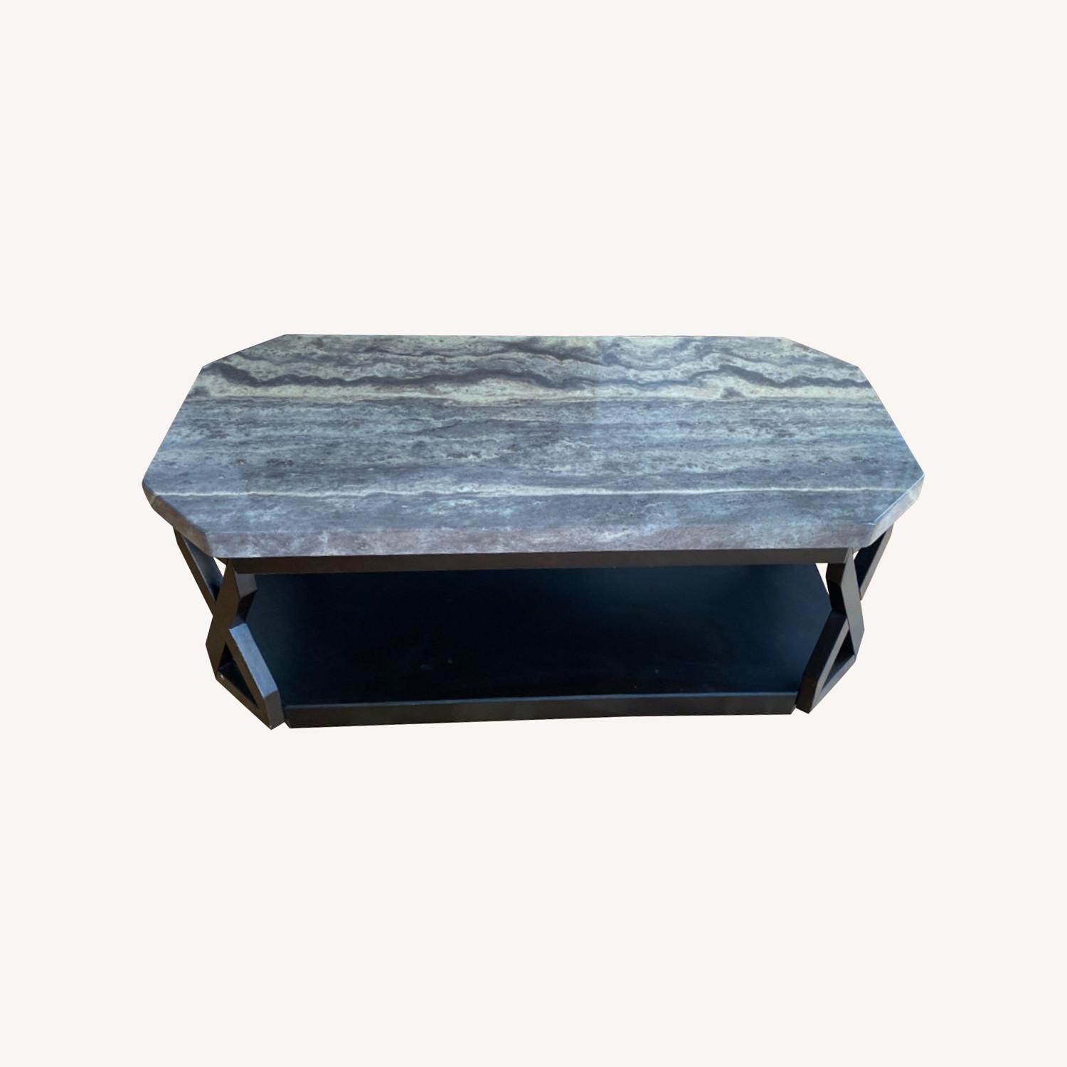 Ashley Furniture Coffee Table with Marble Style - AptDeco
