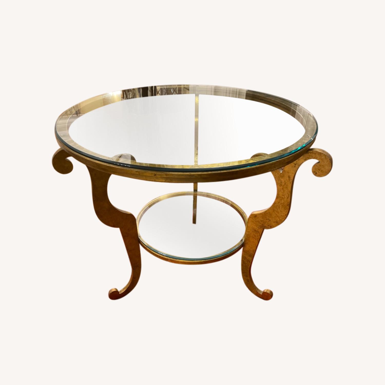 Glass Center Hall Table - AptDeco