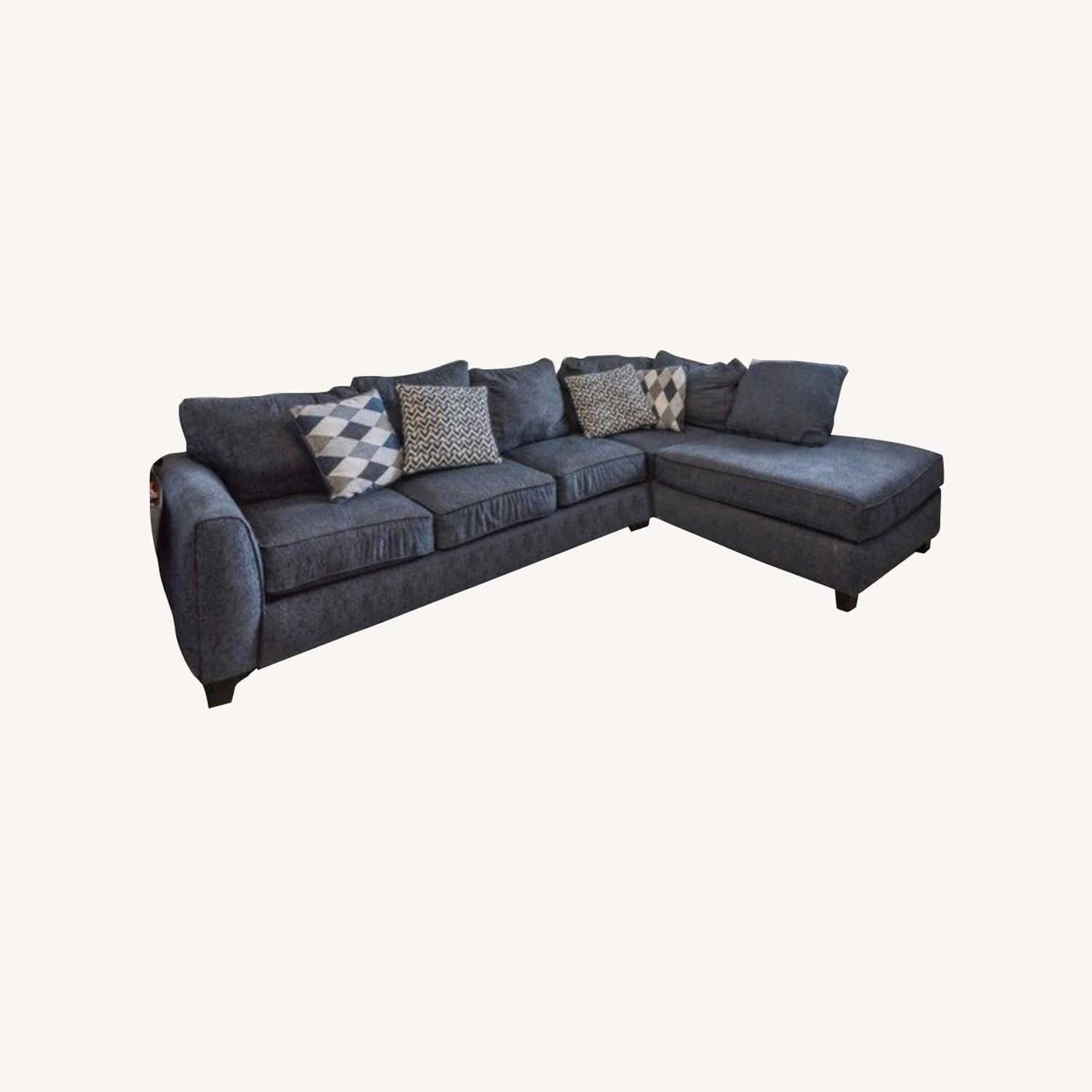 Bob's Discount Furniture Capri Denim 2 piece Sectional - AptDeco