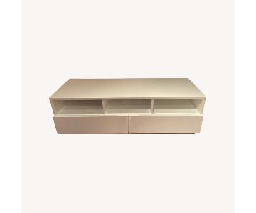 CB2 Chill White Media Console - AptDeco