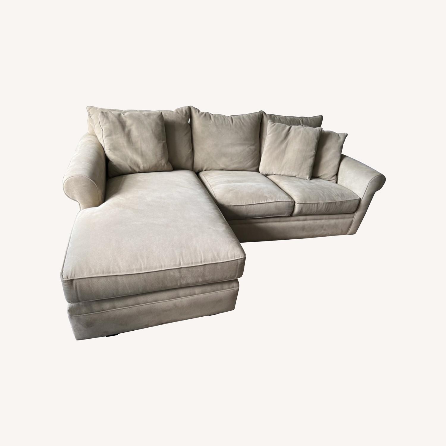 Macy's Doss 2 Piece Microfiber Sectional w/ Chaise - AptDeco
