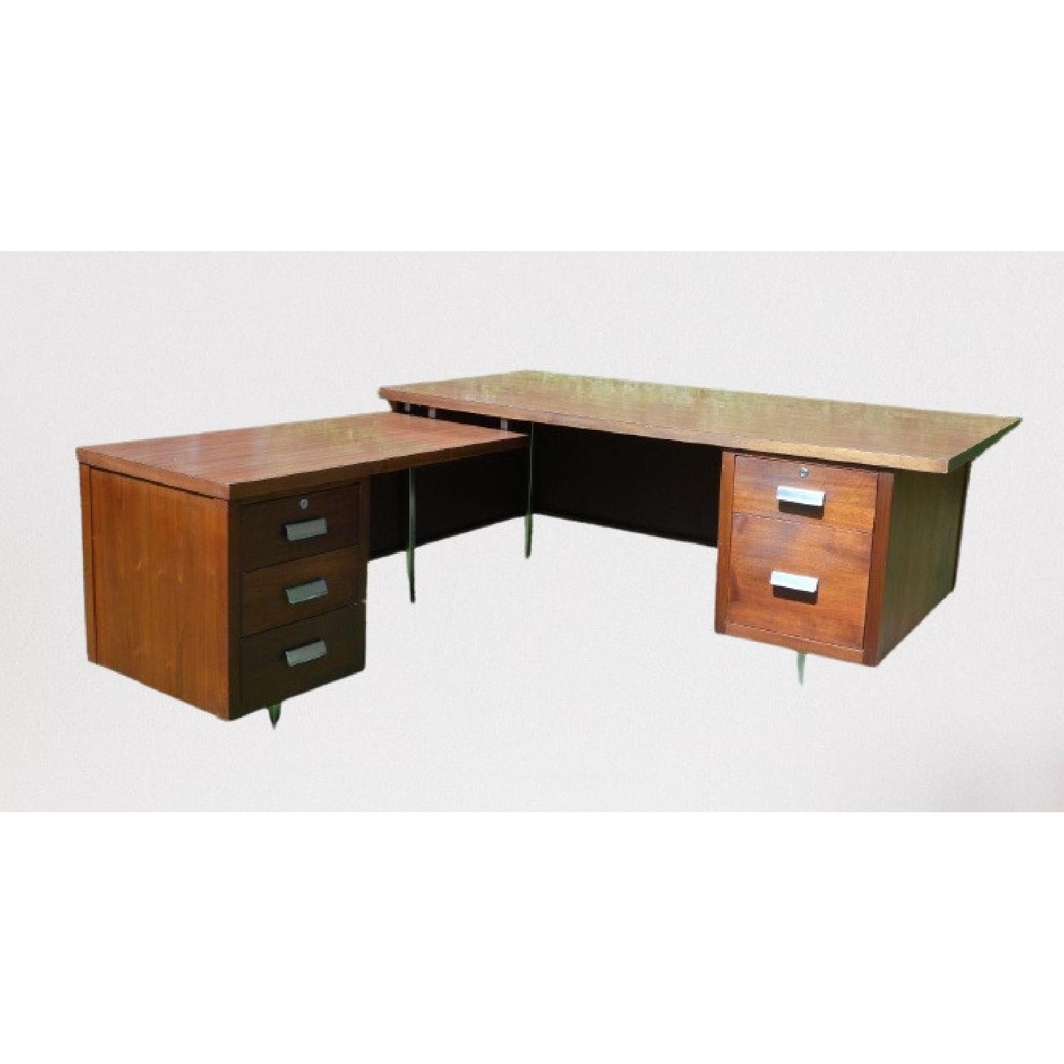 Jens Risom MCM L Shaped Executive Desk - AptDeco
