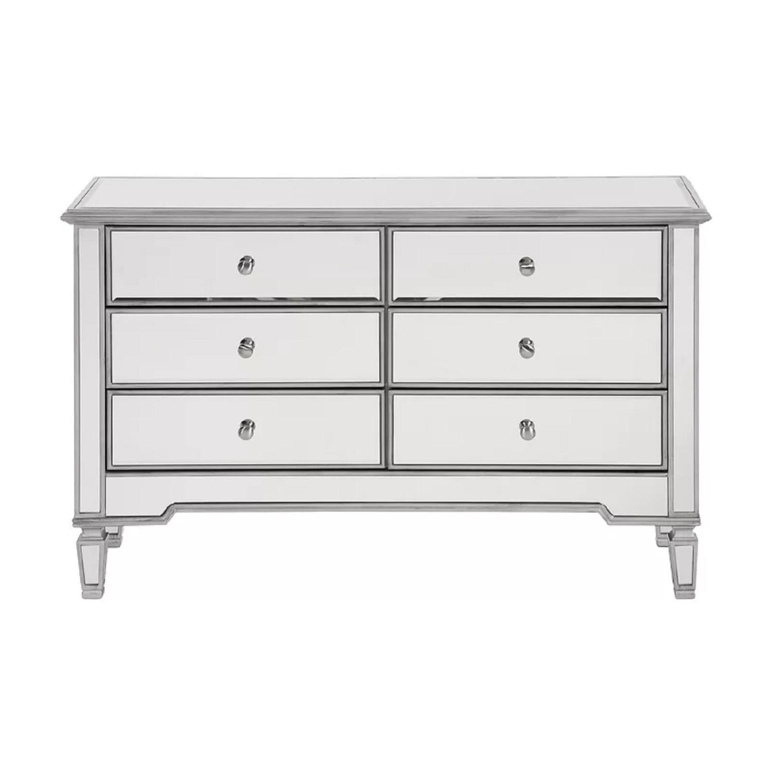 Wayfair Mirrored Dresser 6 Drawer - AptDeco