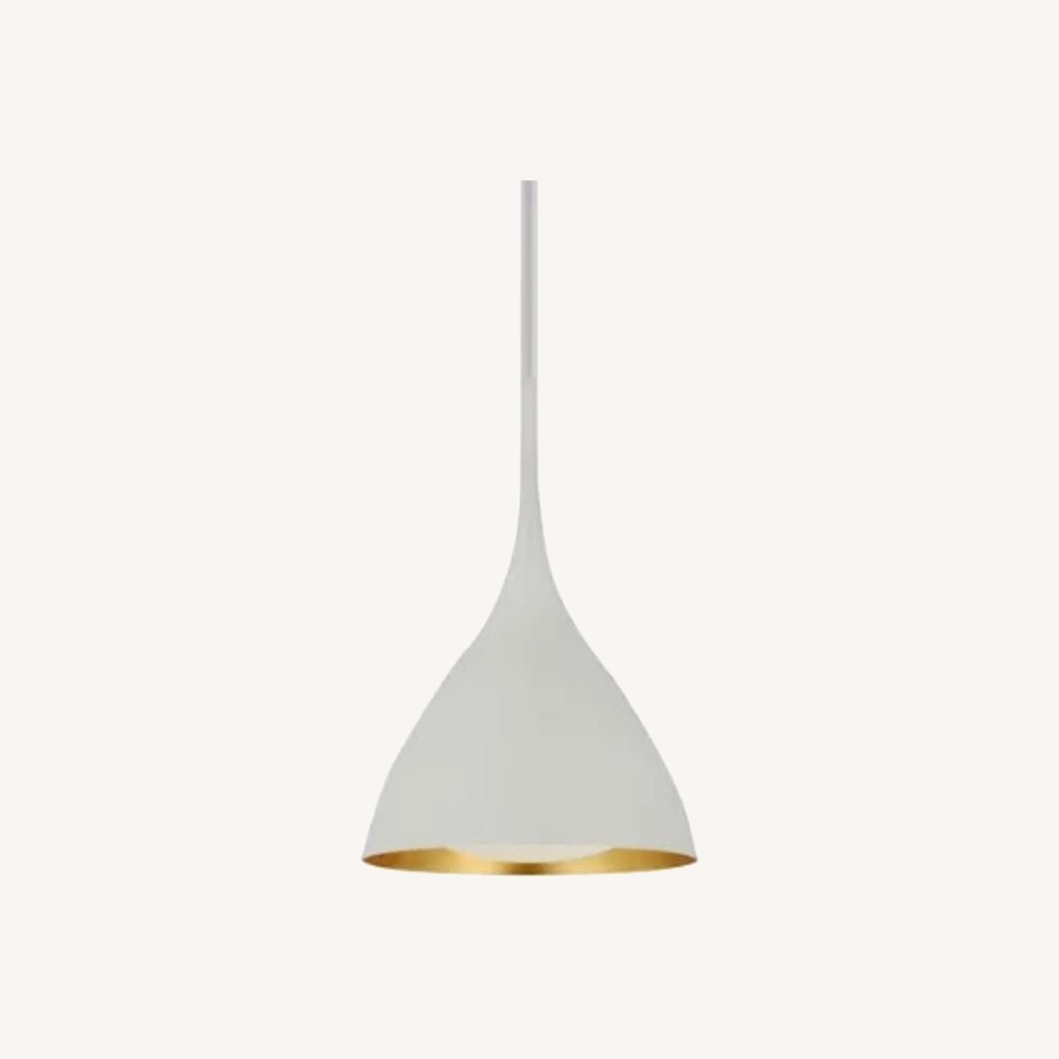 AERIN Small White Agnes Pendant LED - AptDeco