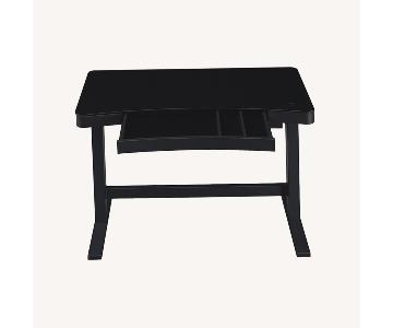 Twin-Star Home Adjustable Standing Black Glass Top Desk - AptDeco