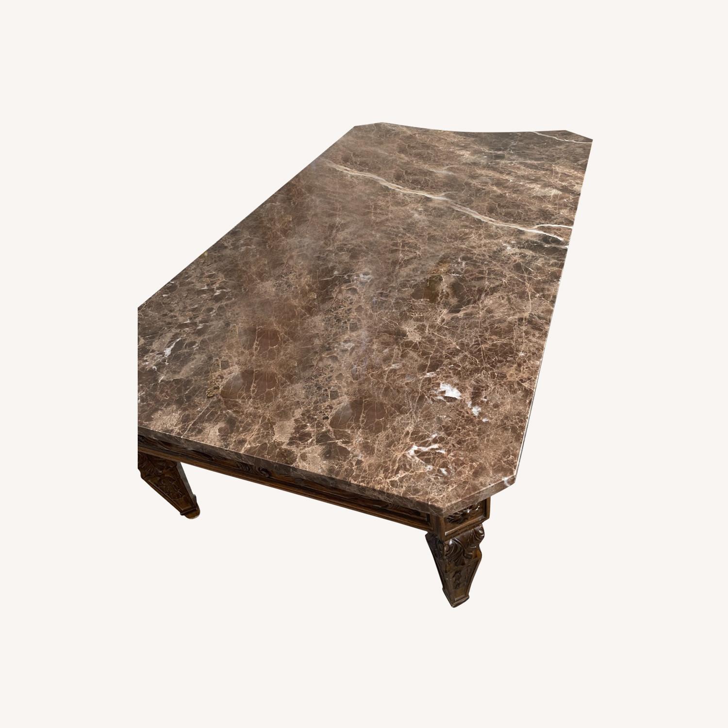 Coffe Table with Marble Top - AptDeco