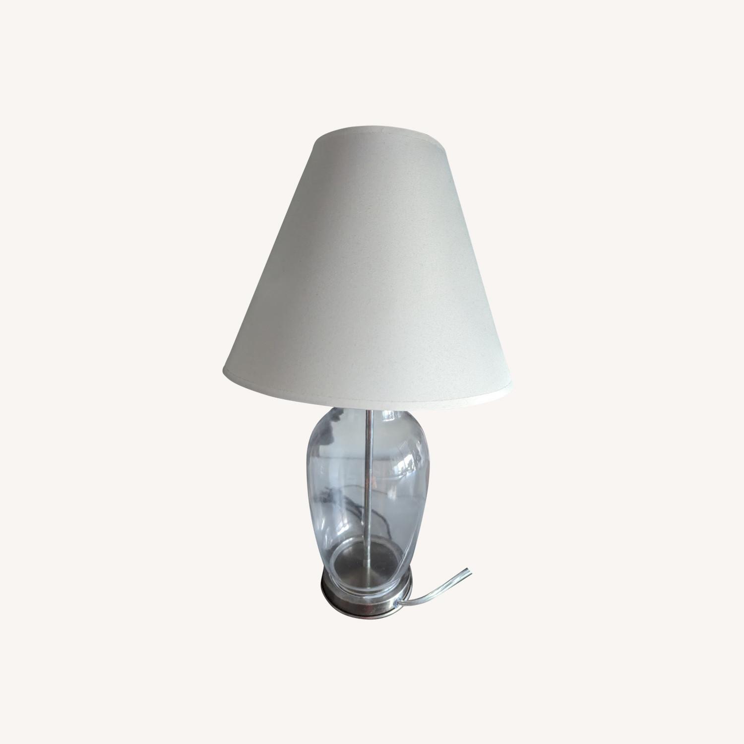 2 Transparent Table Lamps - AptDeco