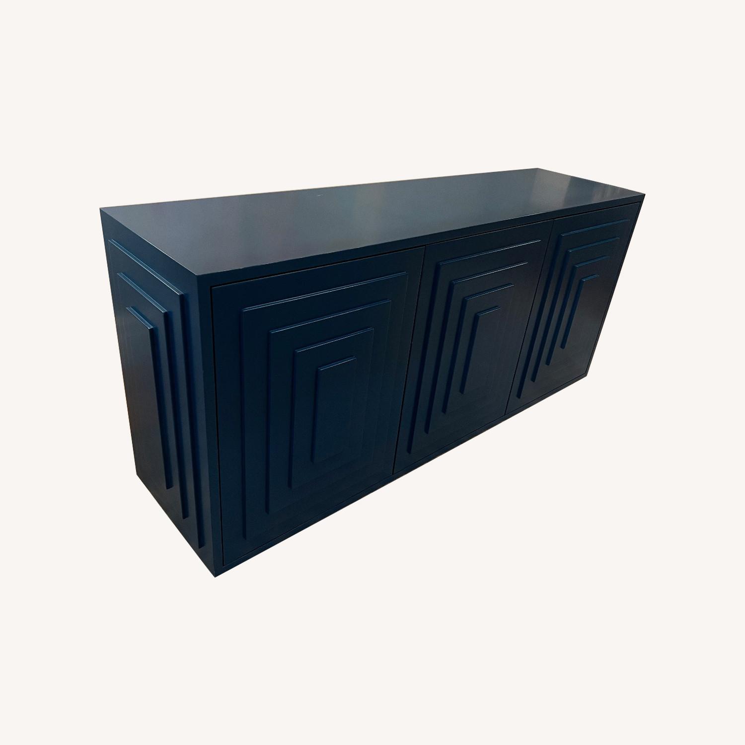 Console With Storage in Peacock Blue - AptDeco