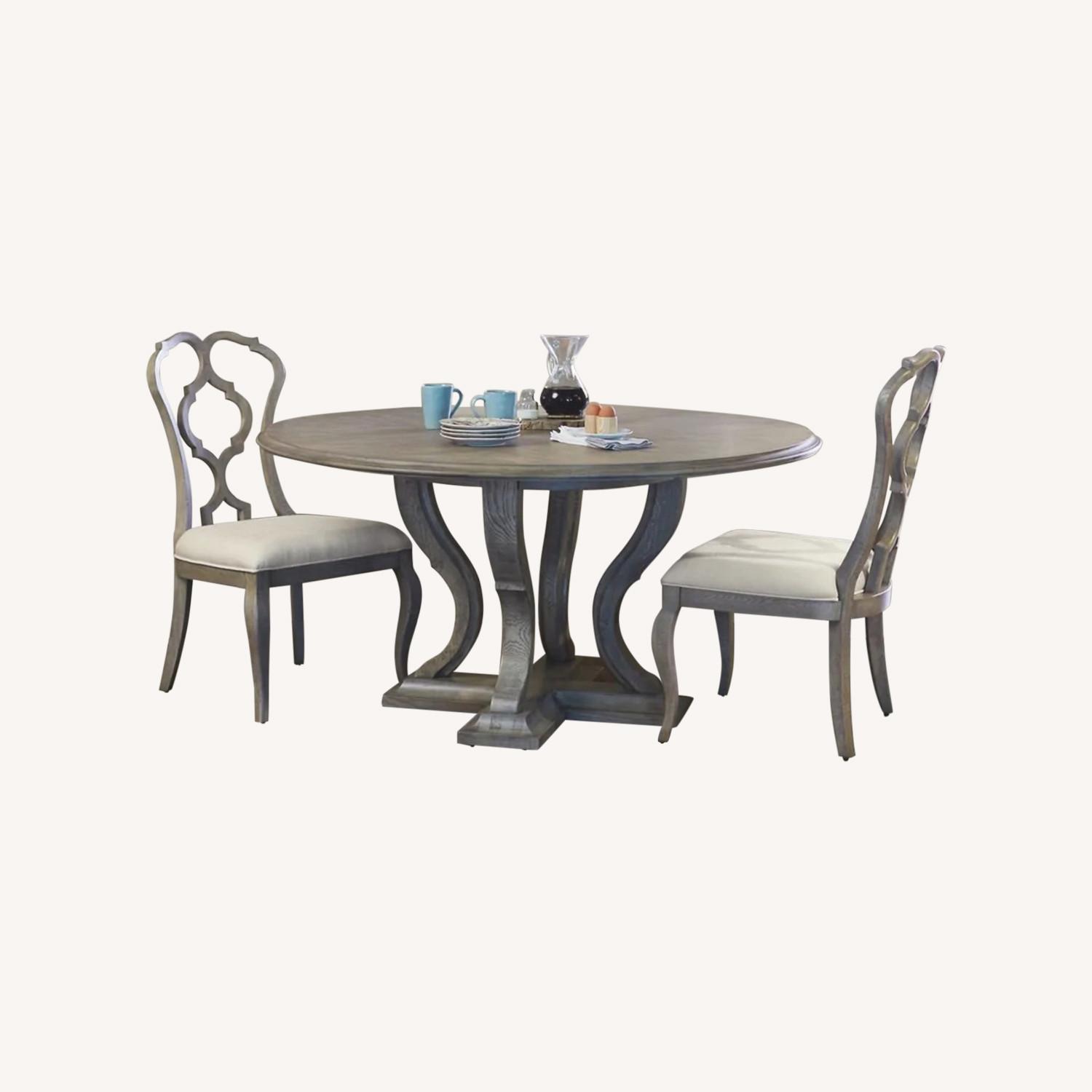 Bernhardt Marquesa Round Dining Table Set 6 Chairs - AptDeco
