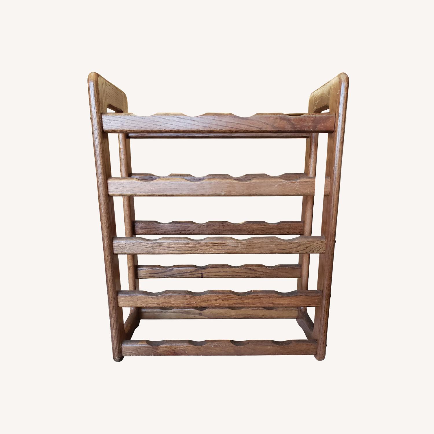 Oak Wine Rack - AptDeco