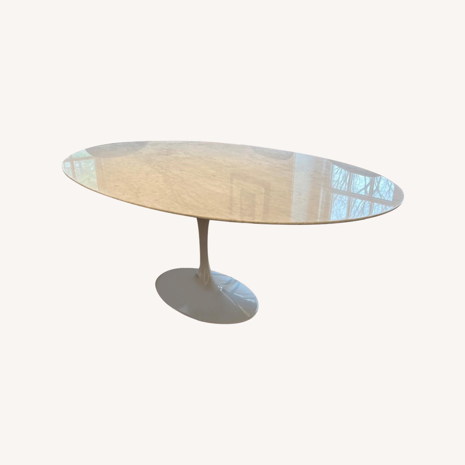 Rove Concepts Carrara Oval Tulip Table - AptDeco