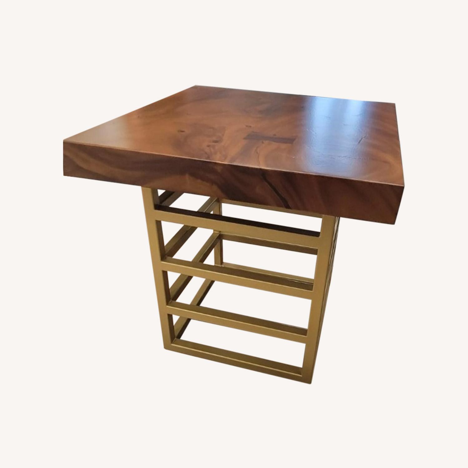 Ladder Side Table Suar Wood - AptDeco