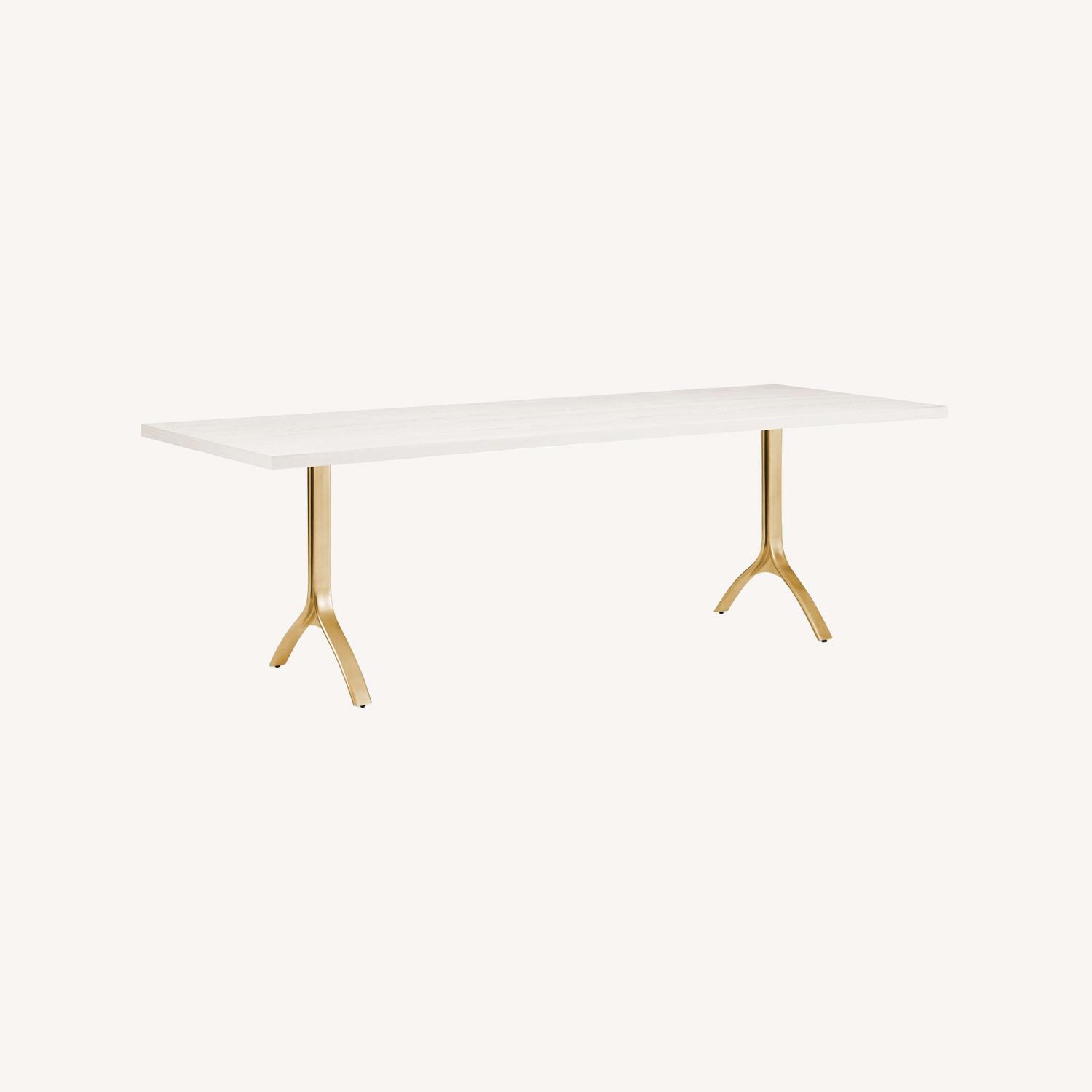 West Elm Avery Wishbone Dining Table 74" - AptDeco