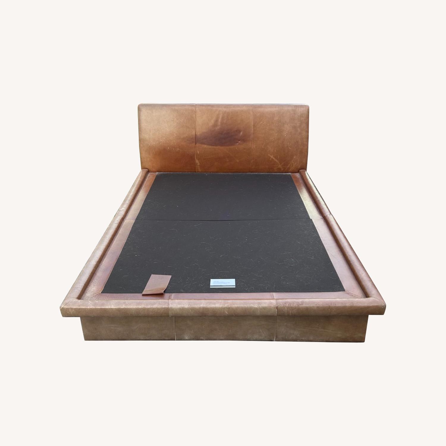 Room & Board Full Size + Leather Merrick Bed Frame - AptDeco