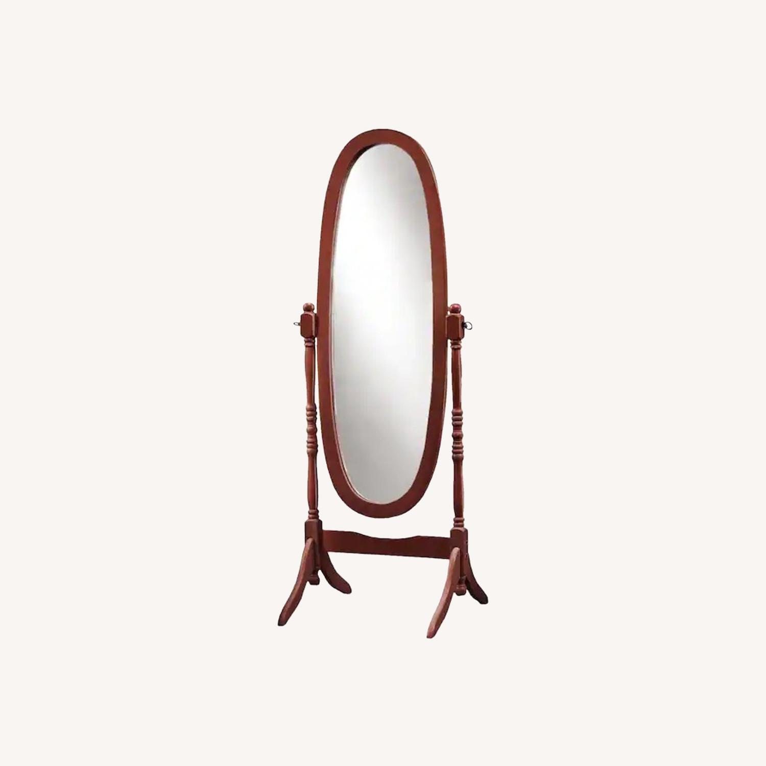 Wood Cheval Standing Mirror - AptDeco