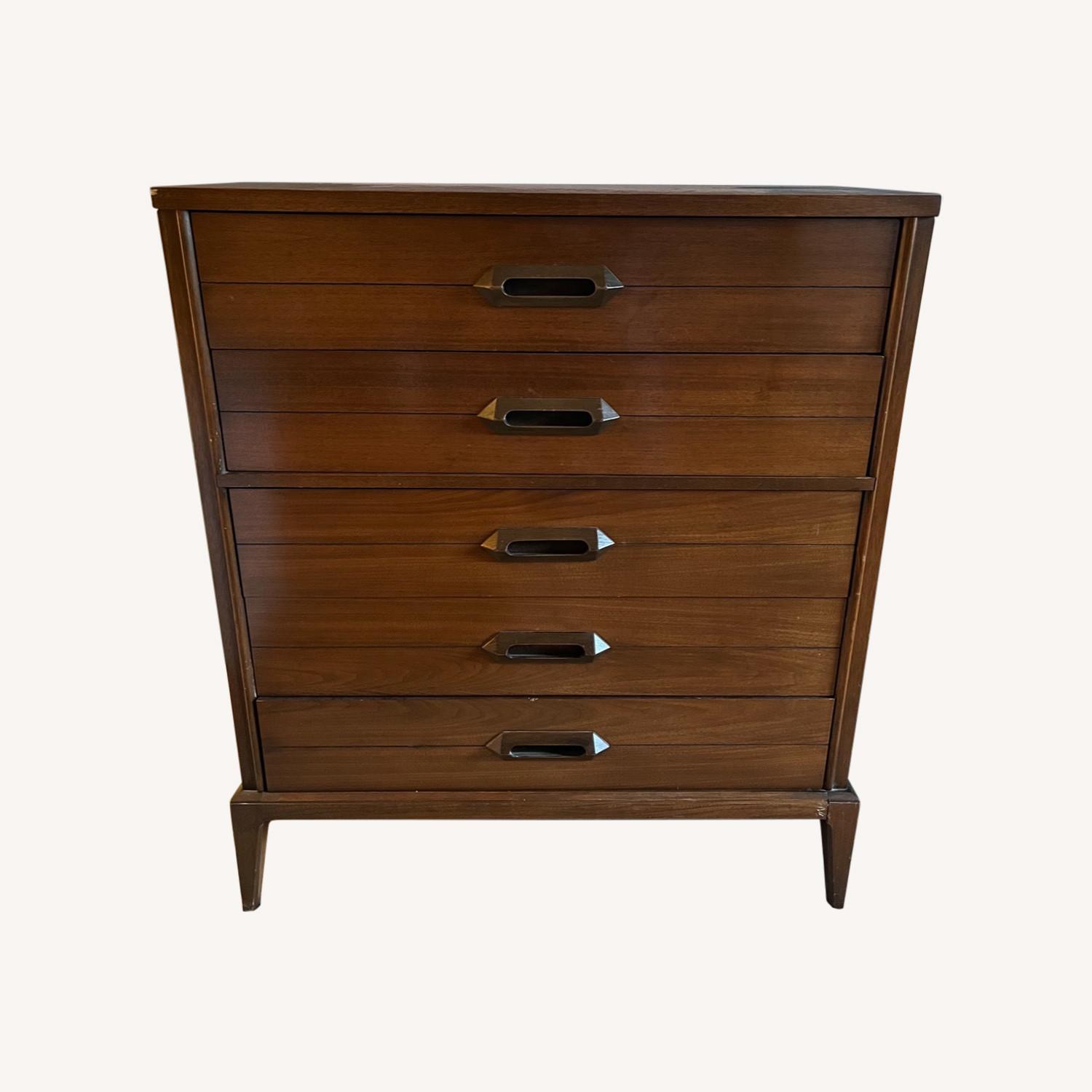 Basic-Witz Mid Century Tall Dresser - AptDeco