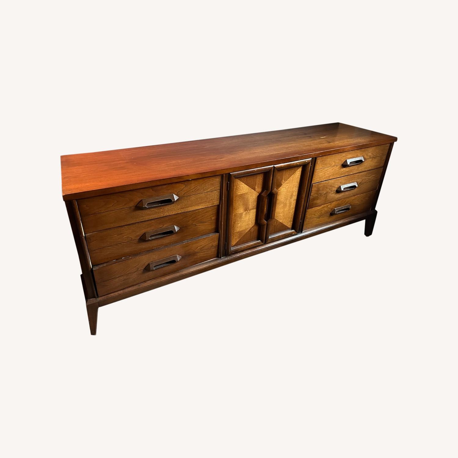 Basic-Witz Mid Century Long Dresser - AptDeco