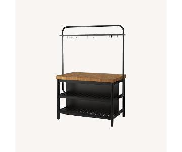 IKEA VADHOLMA Kitchen Island with Rack - AptDeco