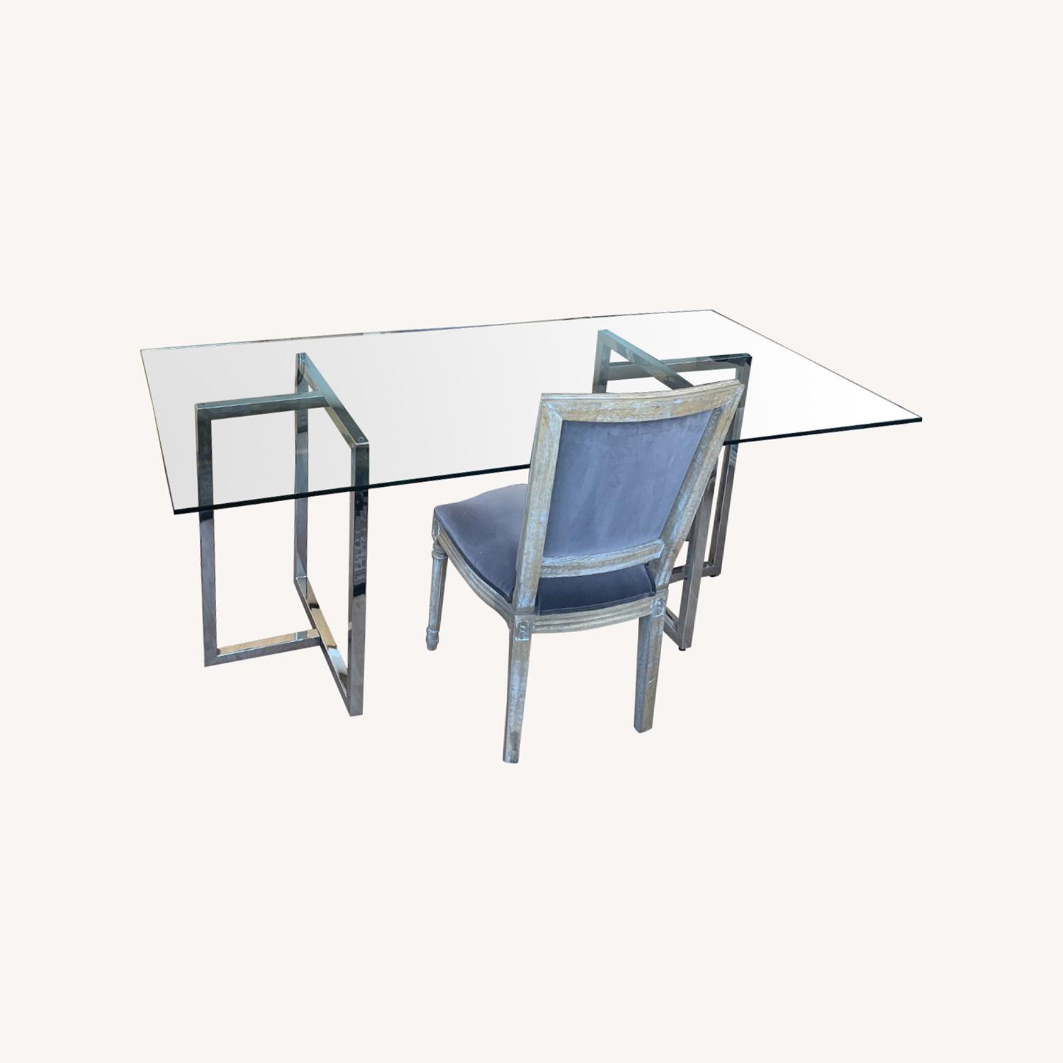 CB2 Silverado 72" Chrome Rectangular Dining Table - AptDeco