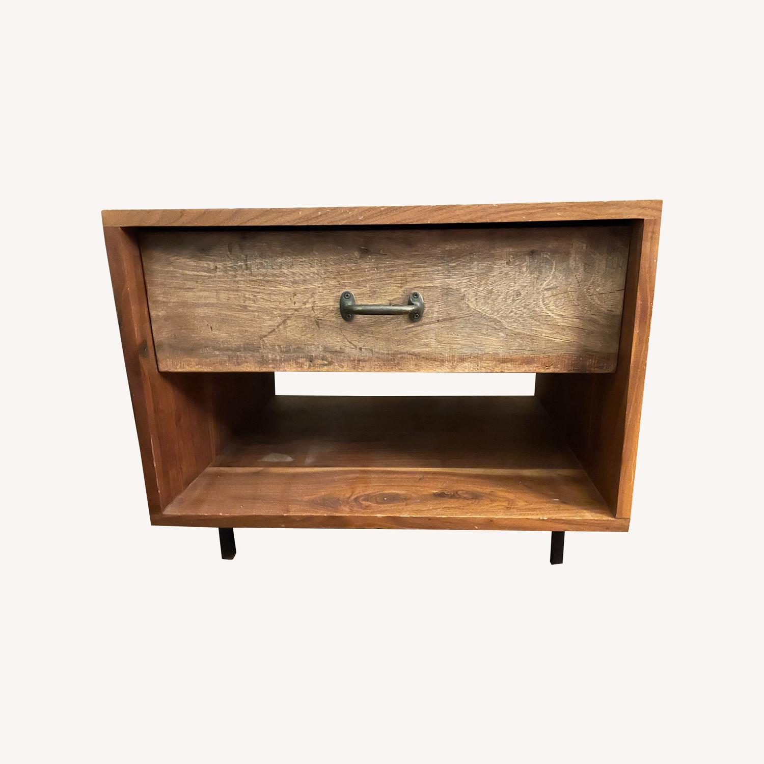 Handsome Rustic Style Nightstand - AptDeco