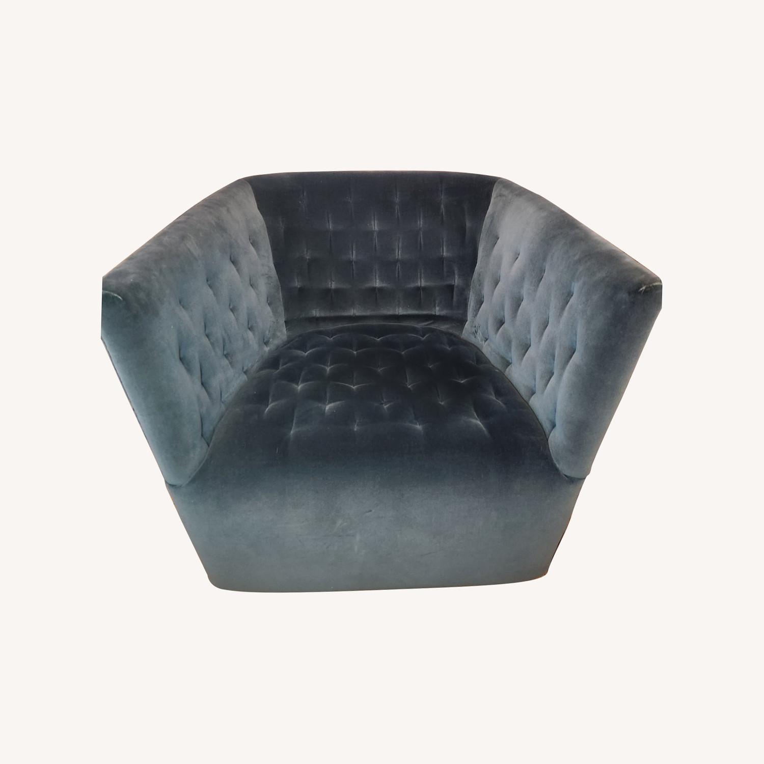 Jonathan Adler Velvet Swivel Chair - AptDeco