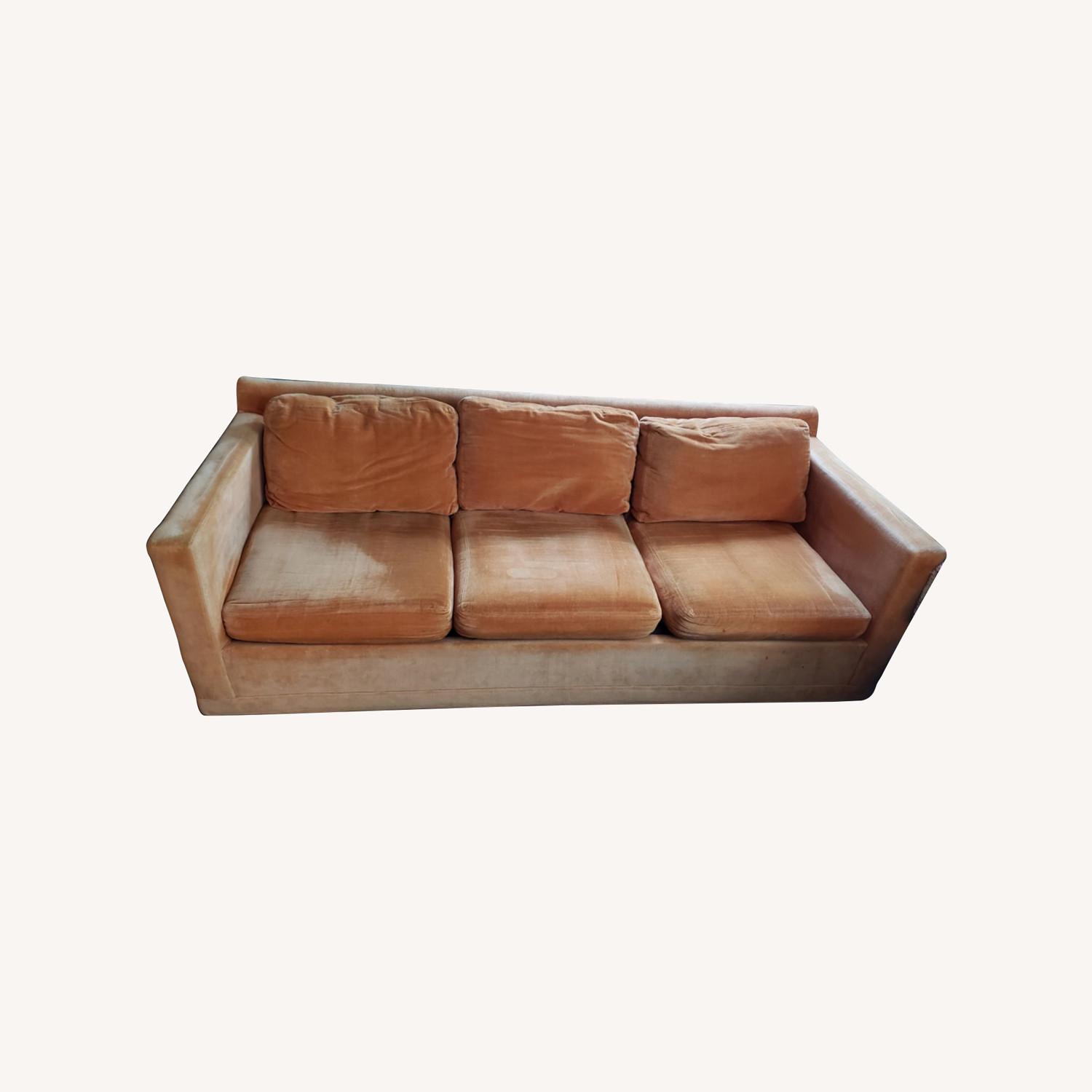 Selig Monroe Velvet Art Deco Sofa 1969 - AptDeco