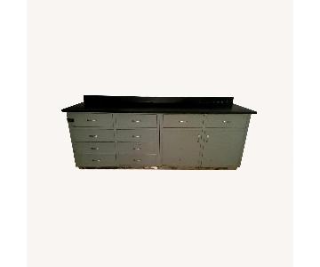 Industrial Work Table Cabinet - AptDeco