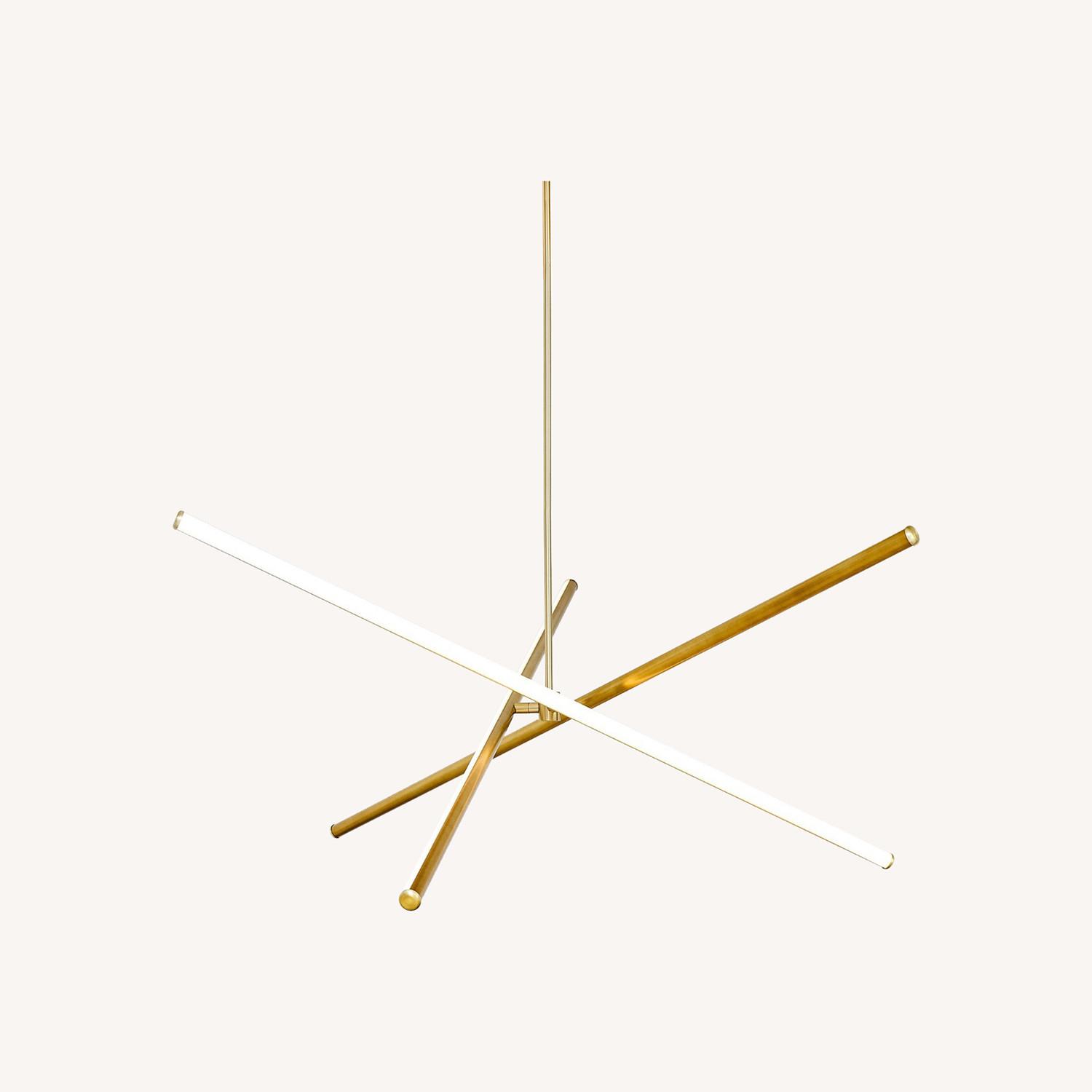 West Elm Light Rods LED Chandelier 55" - AptDeco